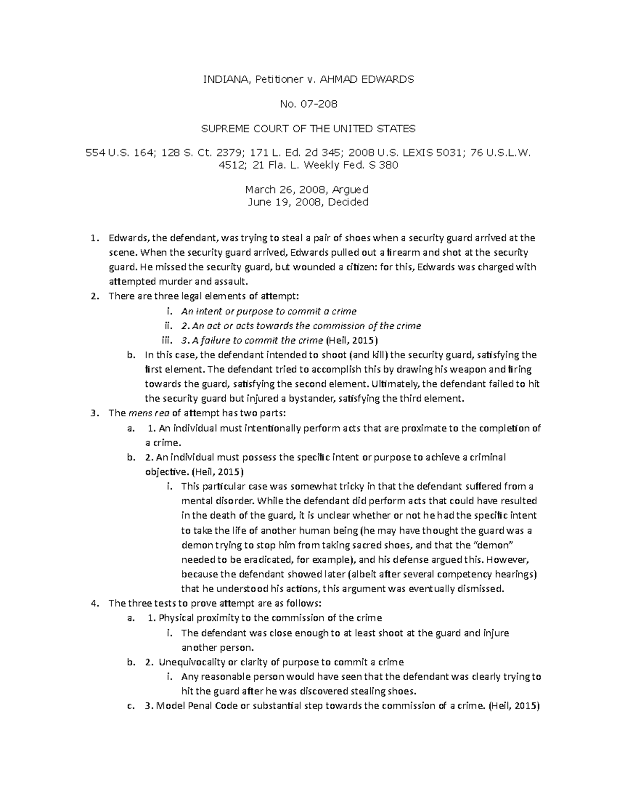 Indiana-case study - INDIANA, Petitioner v. AHMAD EDWARDS No. SUPREME ...