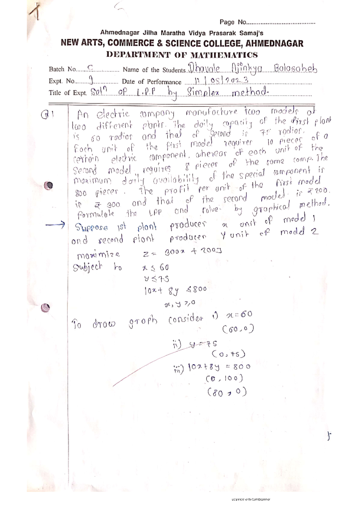 Math practical 9 to 12 - math answers - Bsc (computer science) - Studocu