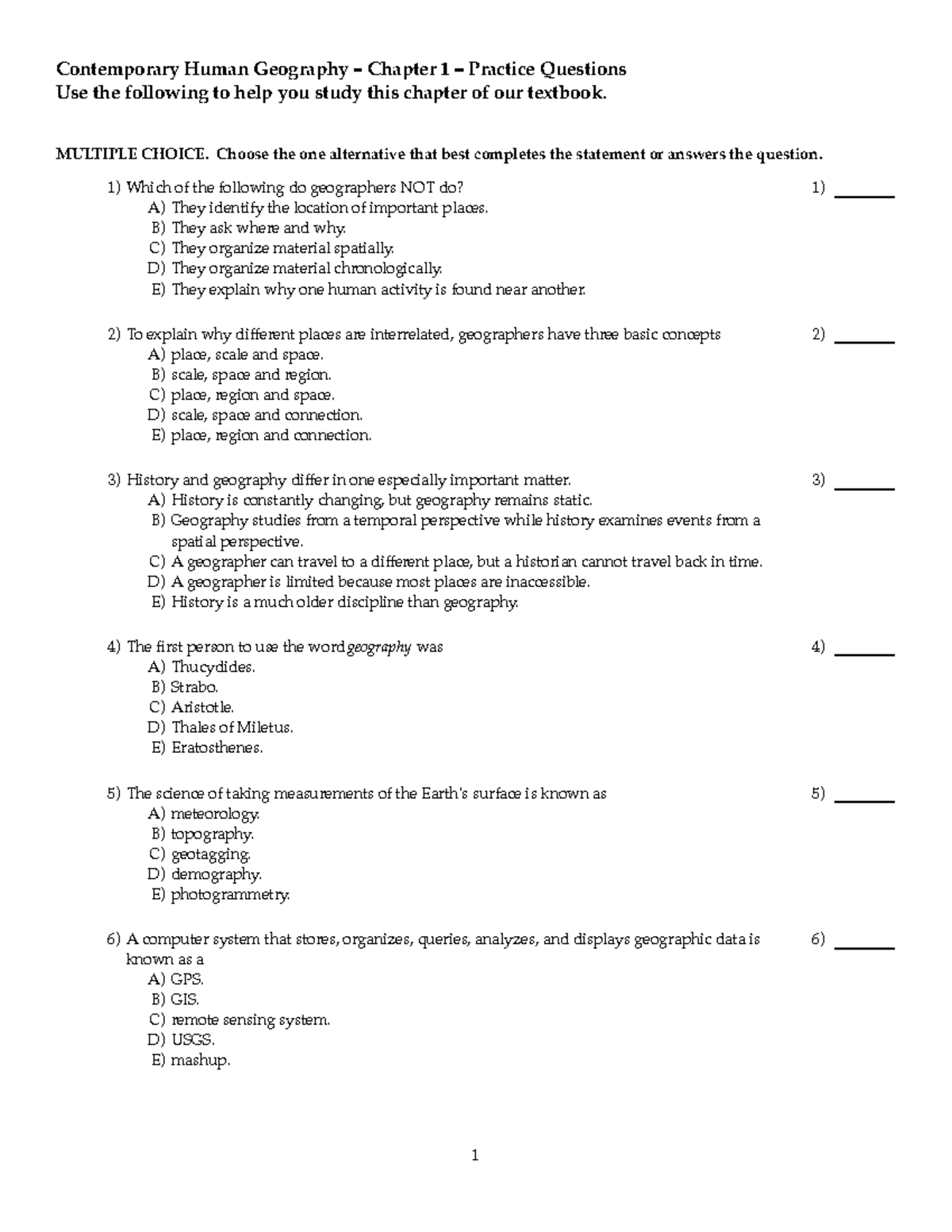 1 12 September Spring 2018, questions and answers - Contemporary Human ...