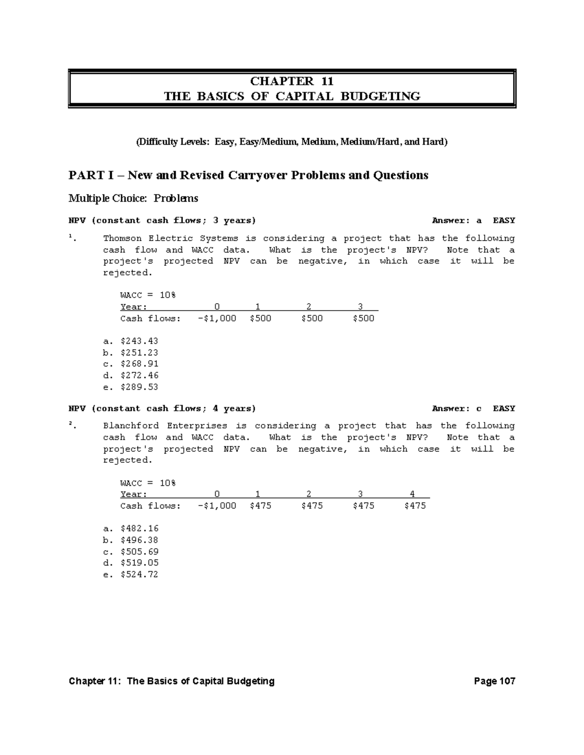 Pdfcoffee Lecture Notes 1 Difficulty Levels Easy Easy Medium