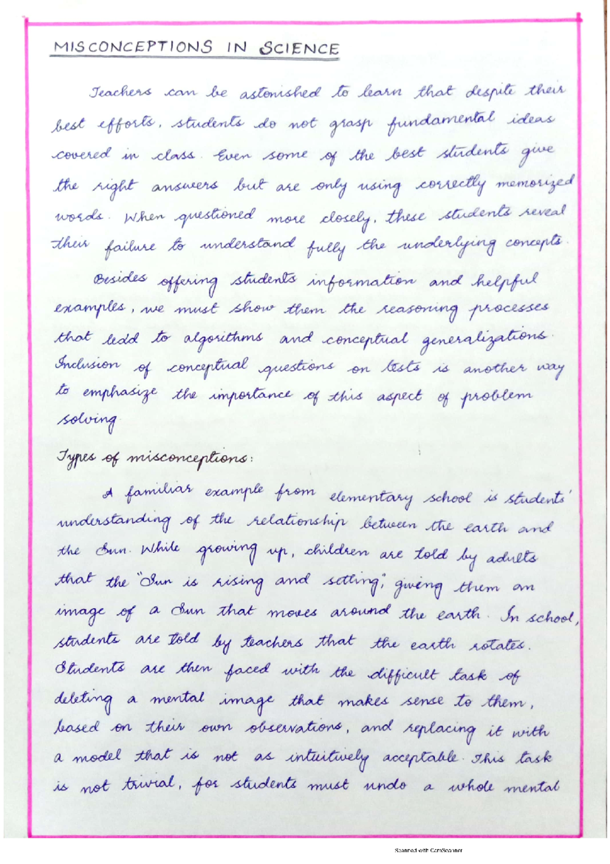 POB-Misconceptions in science - MISCONCEPTIONS IN SCIENCE Teachers can ...