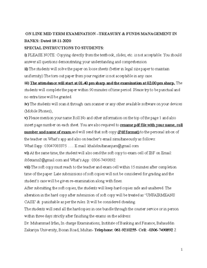 1-An Overview of Treasury Management - IBF- BZU Multan Treasury Lecture ...