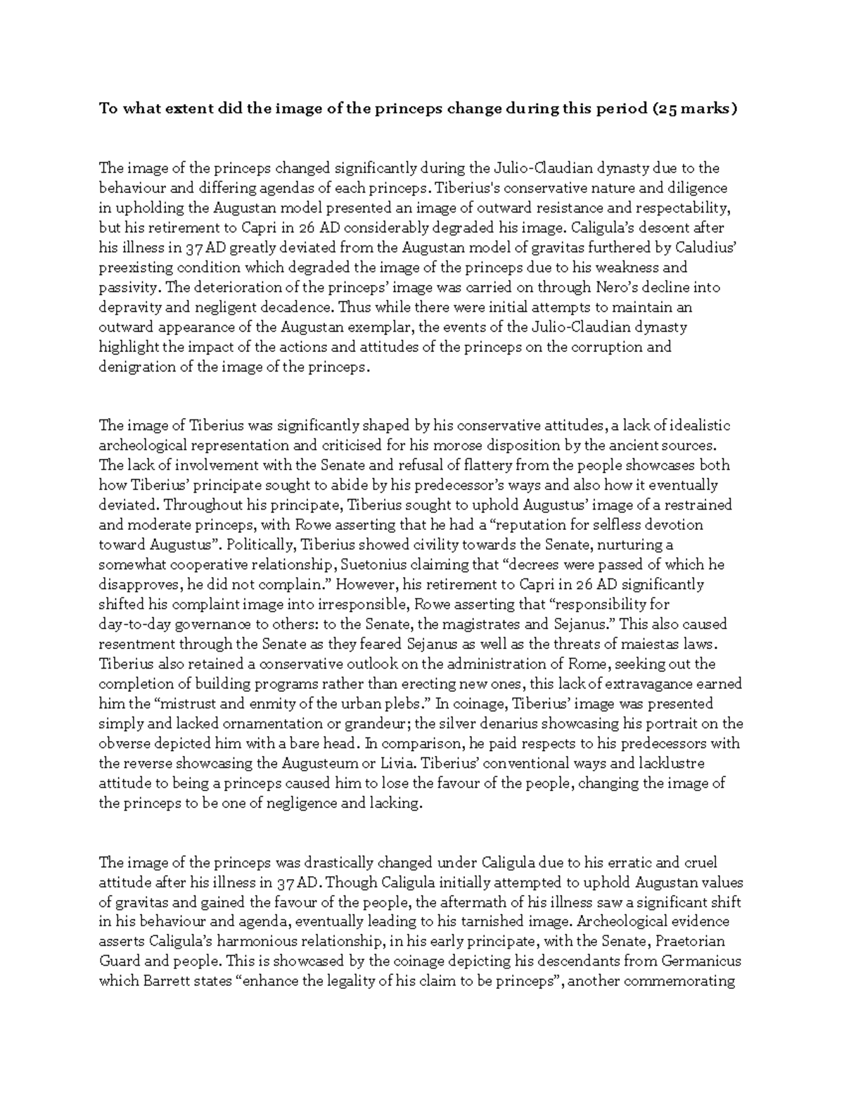 Untitled document (10) - To what extent did the image of the princeps ...