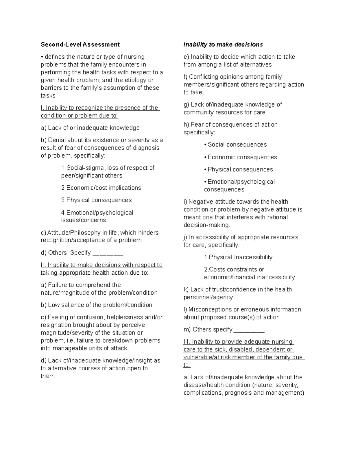 Typology IN Nursing Problems IN Family Nursing Practice 02 - Second ...