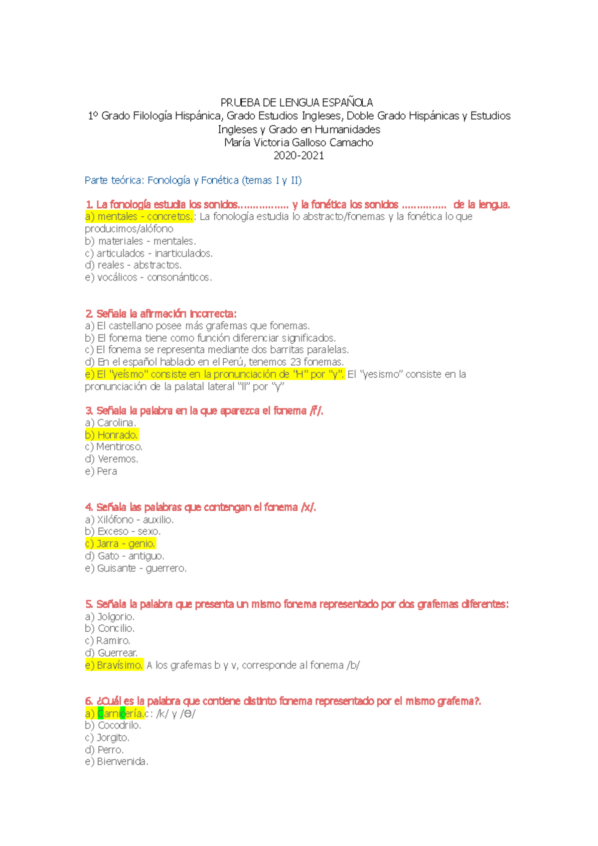 Cuestionario Repaso de Fonética Articulatoria - PRUEBA DE LENGUA ...
