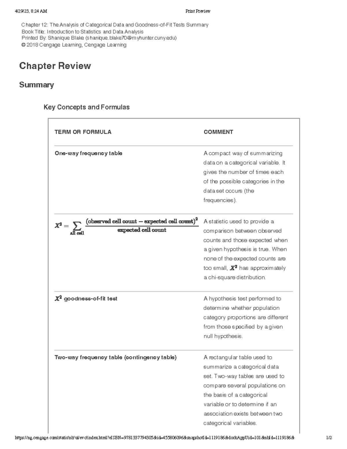 Mind Tap - Cengage Learning 3 - 4/29/23, 8:24 AM Print Preview - Studocu