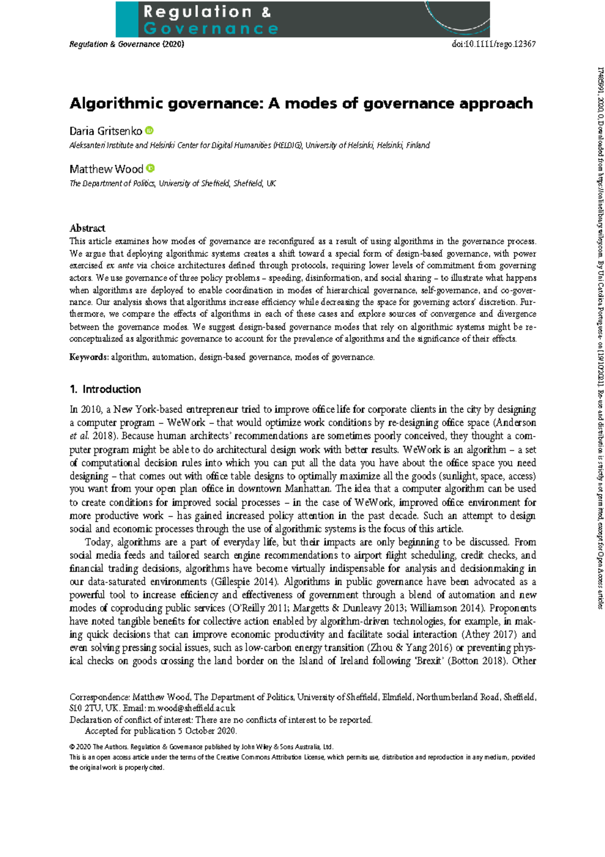 Case 2 - Algorithmic Governance Case Studies Nova School of Business ...