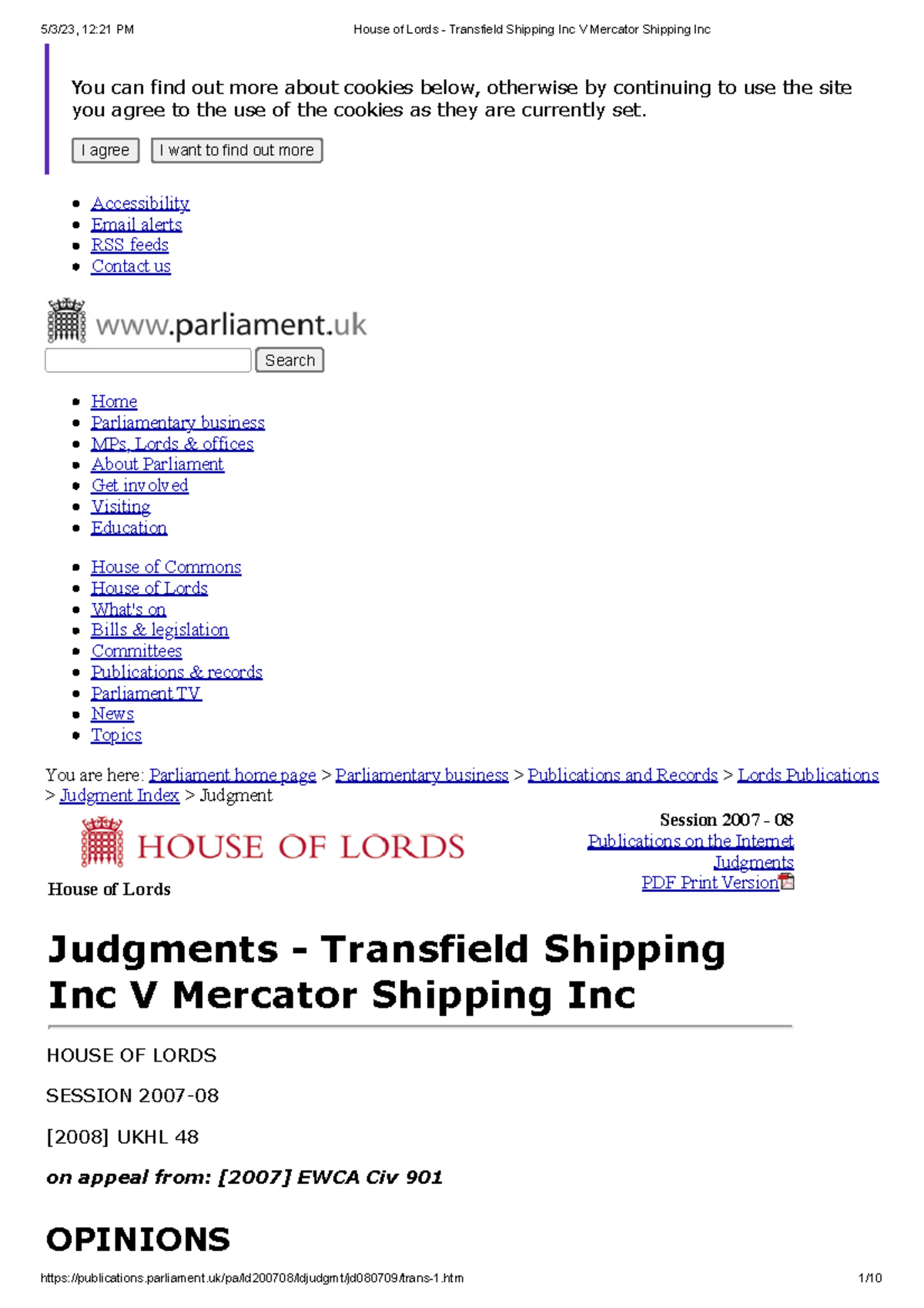 Transfield Shipping Inc V Mercator Shipping Inc - You can find out more ...