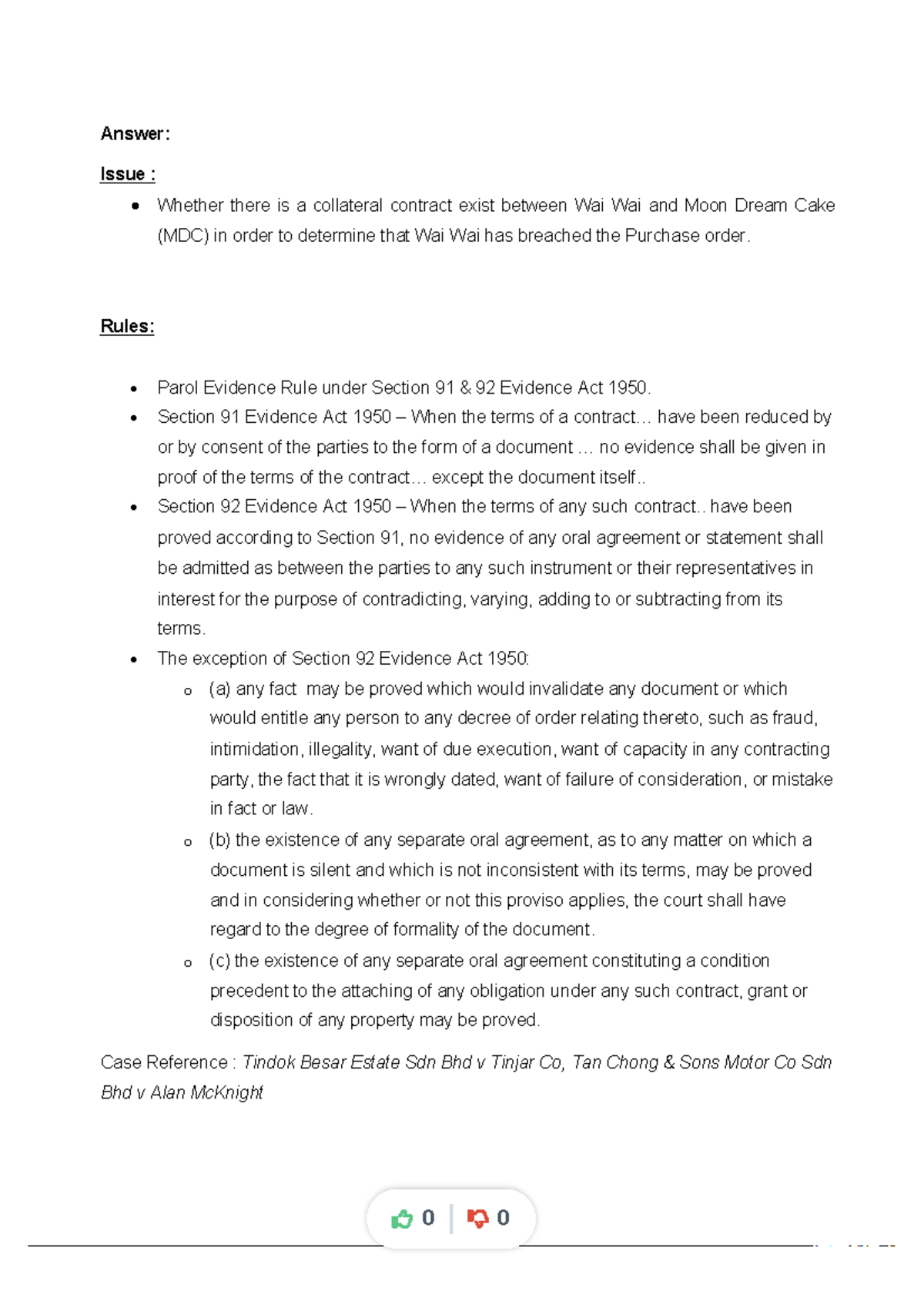 Tutorial-1-contract-2 compress - Answer: Issue : - Whether there is a ...