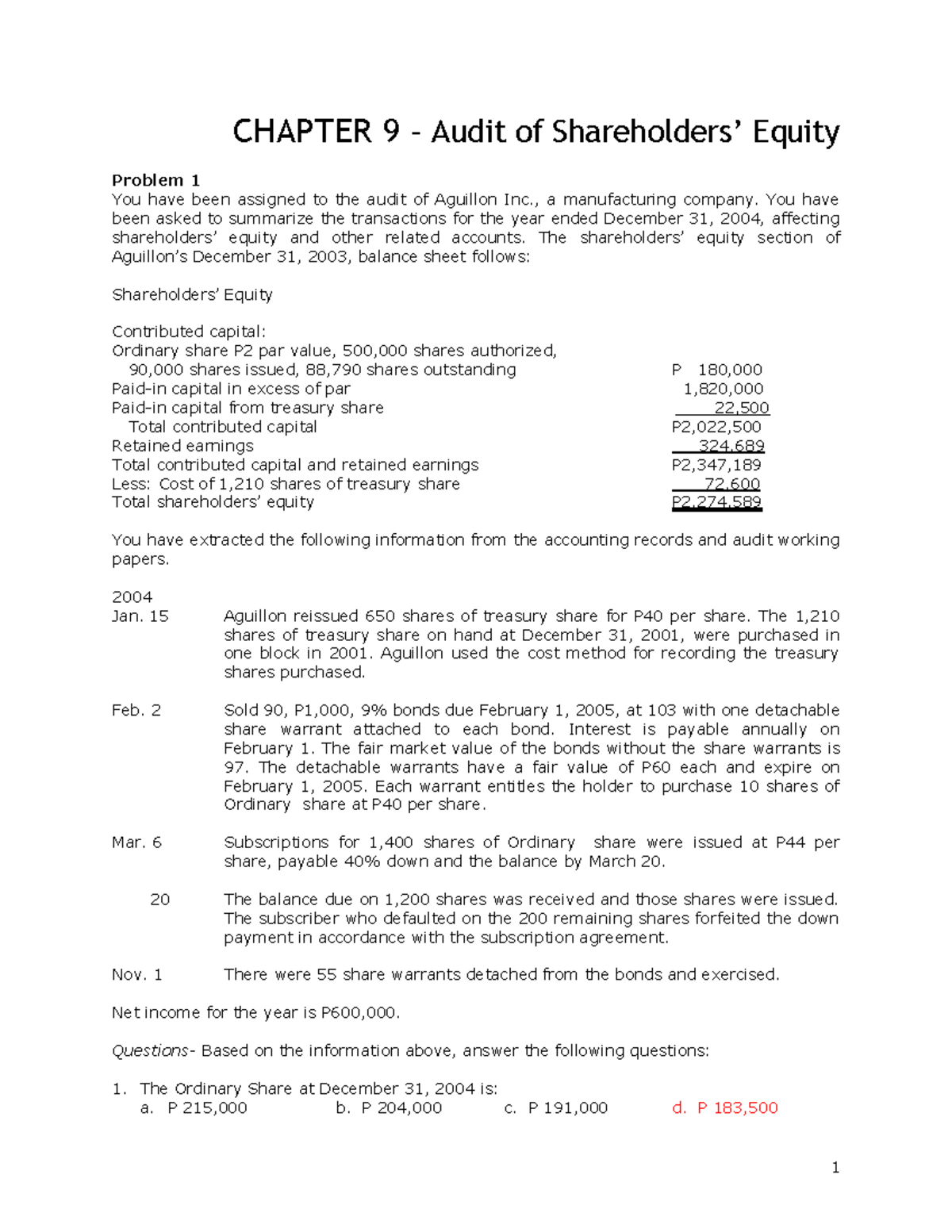 Audit-of-stockholders-equity compress - CHAPTER 9 – Audit of ...