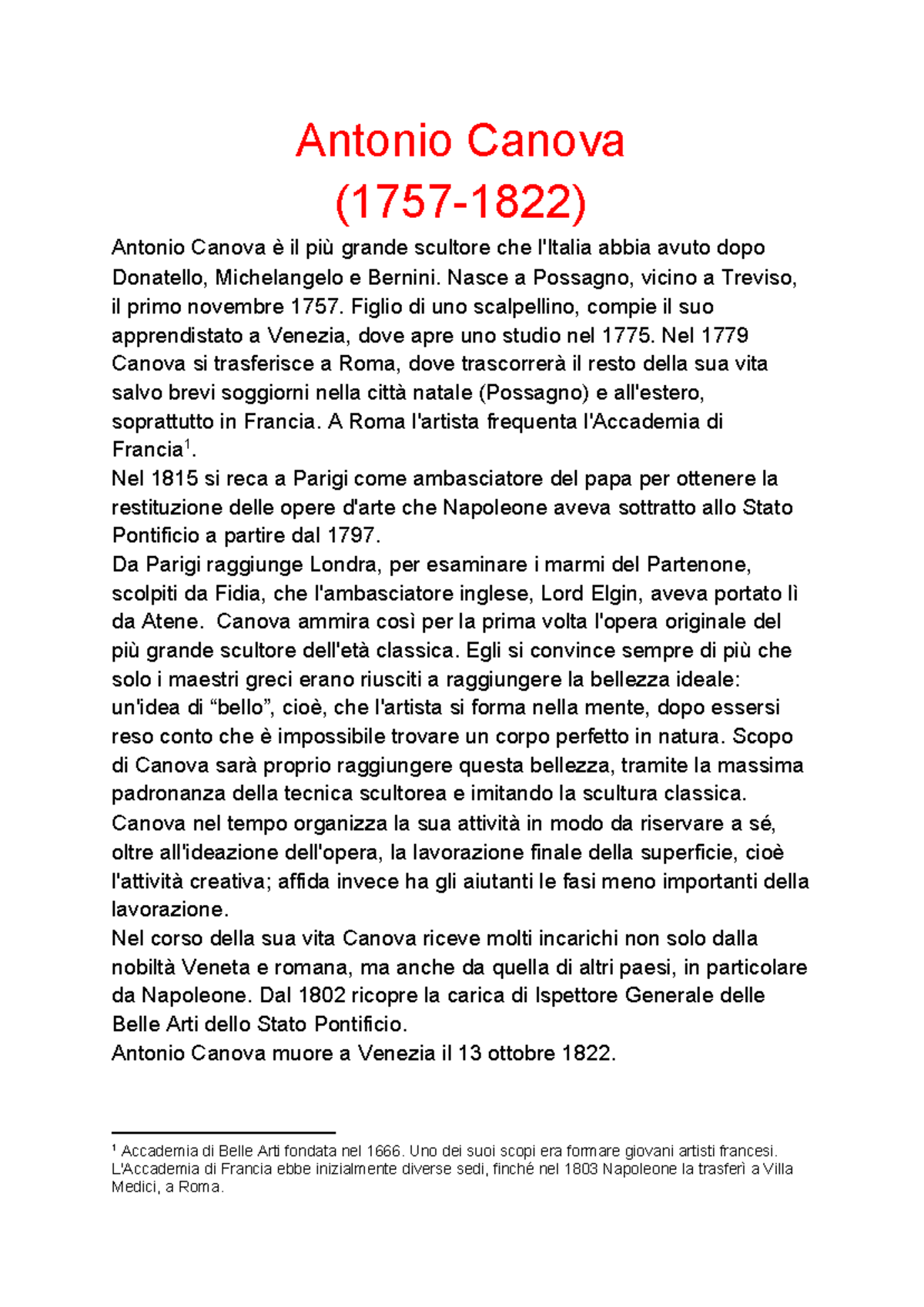 Antonio Canova - Antonio Canova (1757-1822) Antonio Canova è il più ...