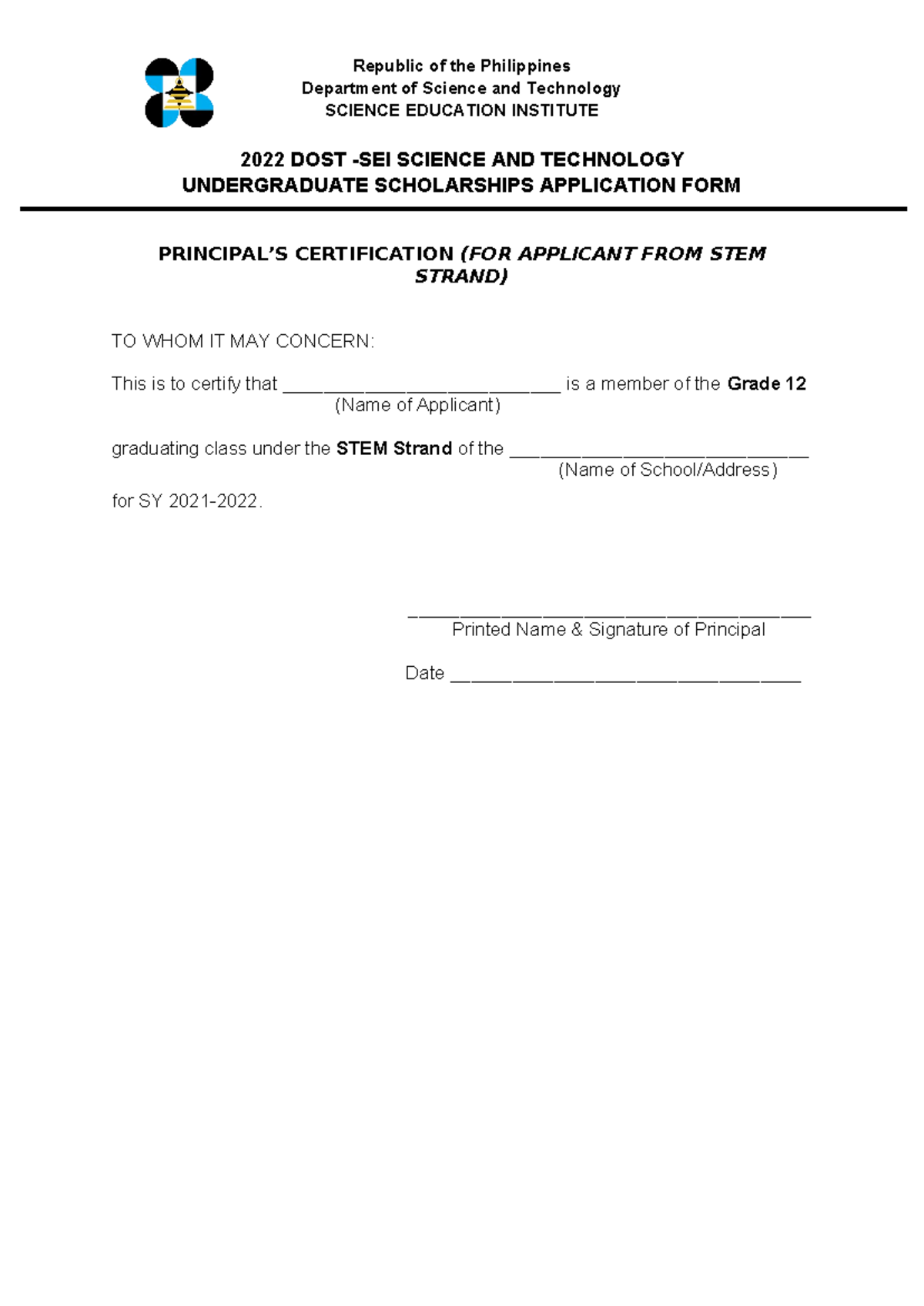 DOST- Forms- Template - DOCUMENT - Department of Science and Technology ...