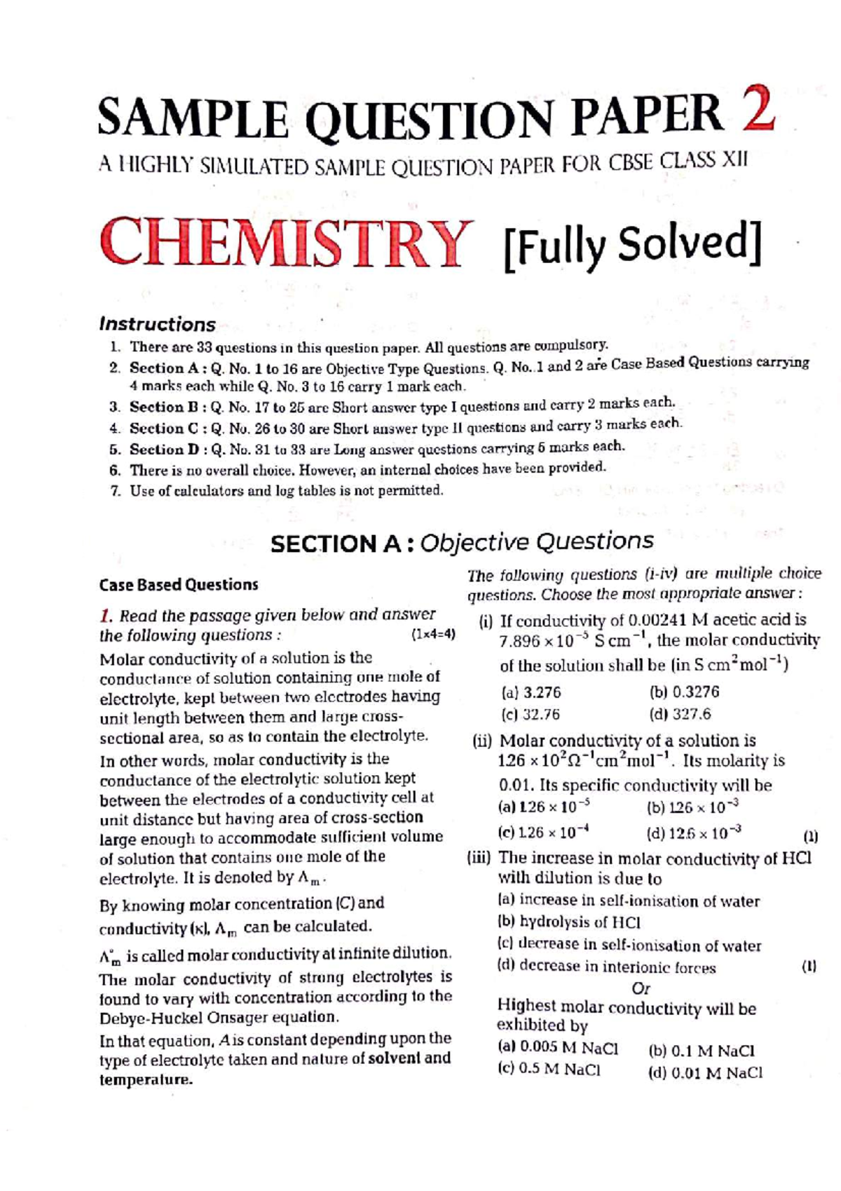 Paper - 2 - Chemistry - Studocu