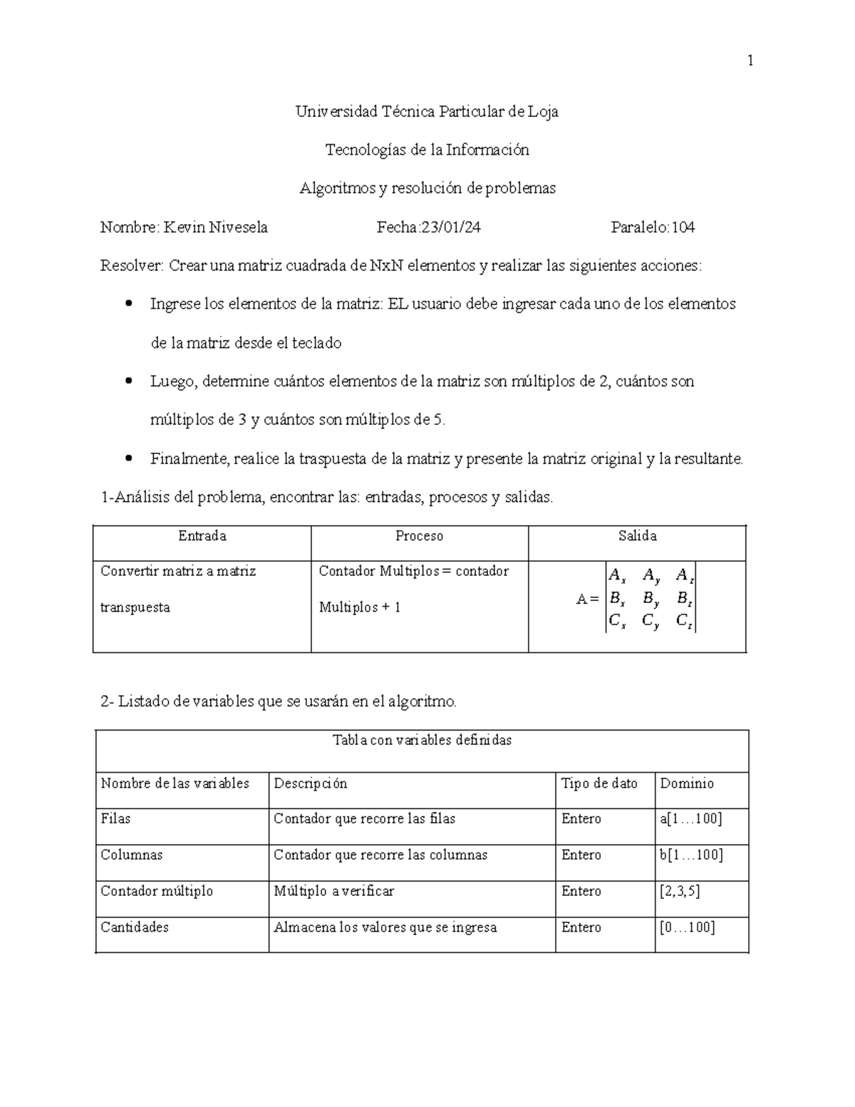 Algoritmos Apeb2 Resuelto Universidad Técnica Particular De Loja Tecnologías De La Información
