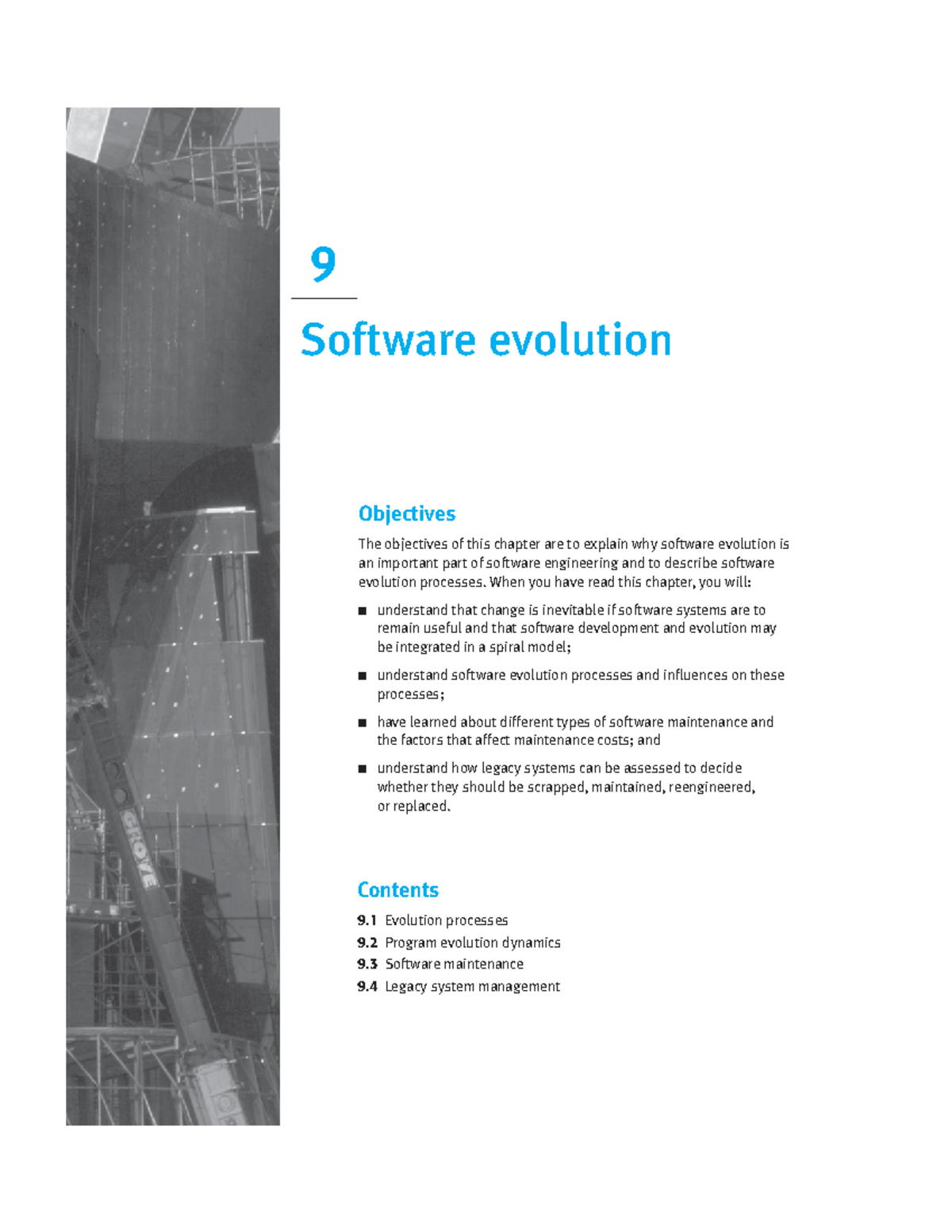 Software Engineering text book 9th Edition-251-274 - Software evolution 9 Objectives The ...