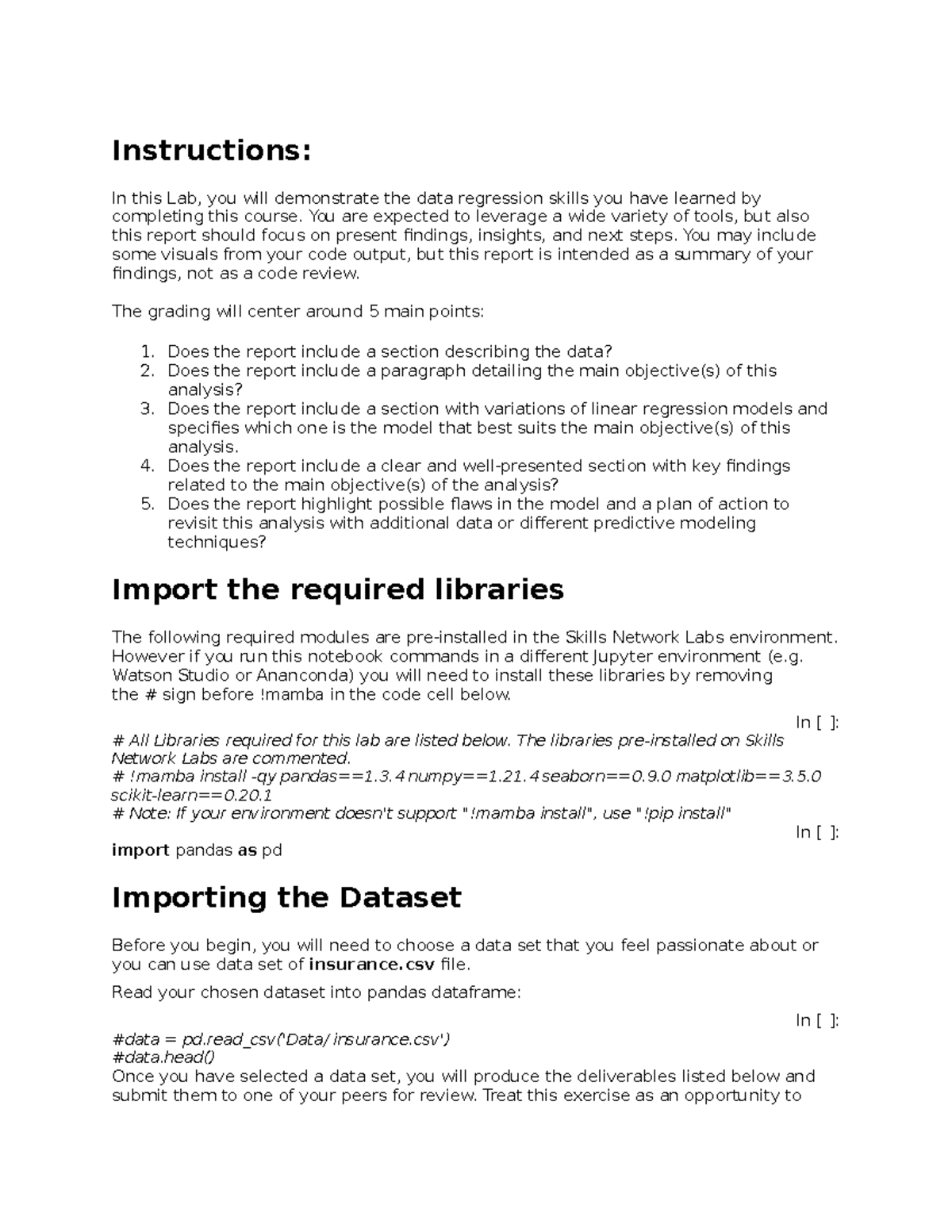 Lab 2 - It is the explaination of lab 2 - Instructions: In this Lab ...