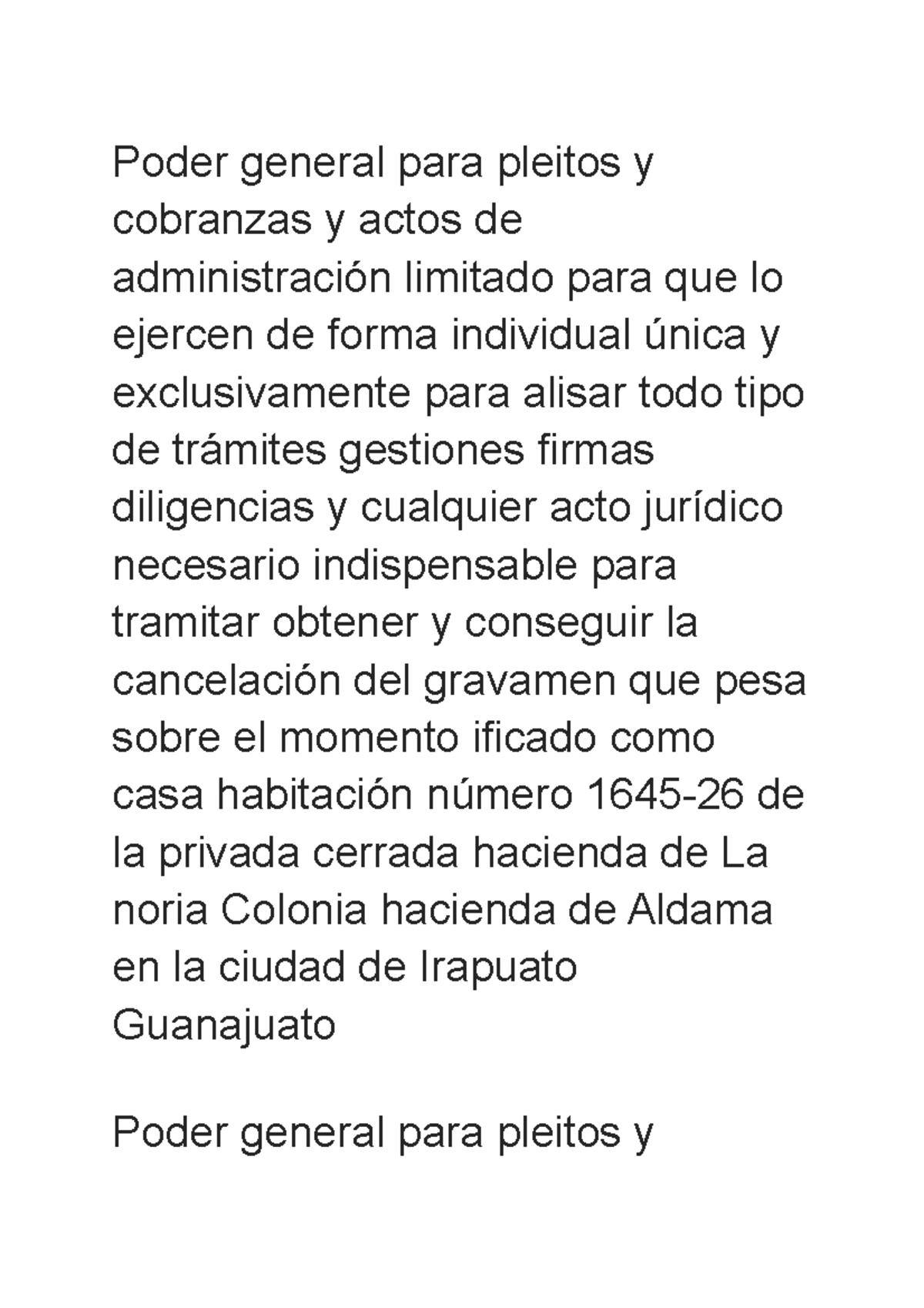 Derecho notarial_poder general_para pleitos y cobranzas y actos de ...