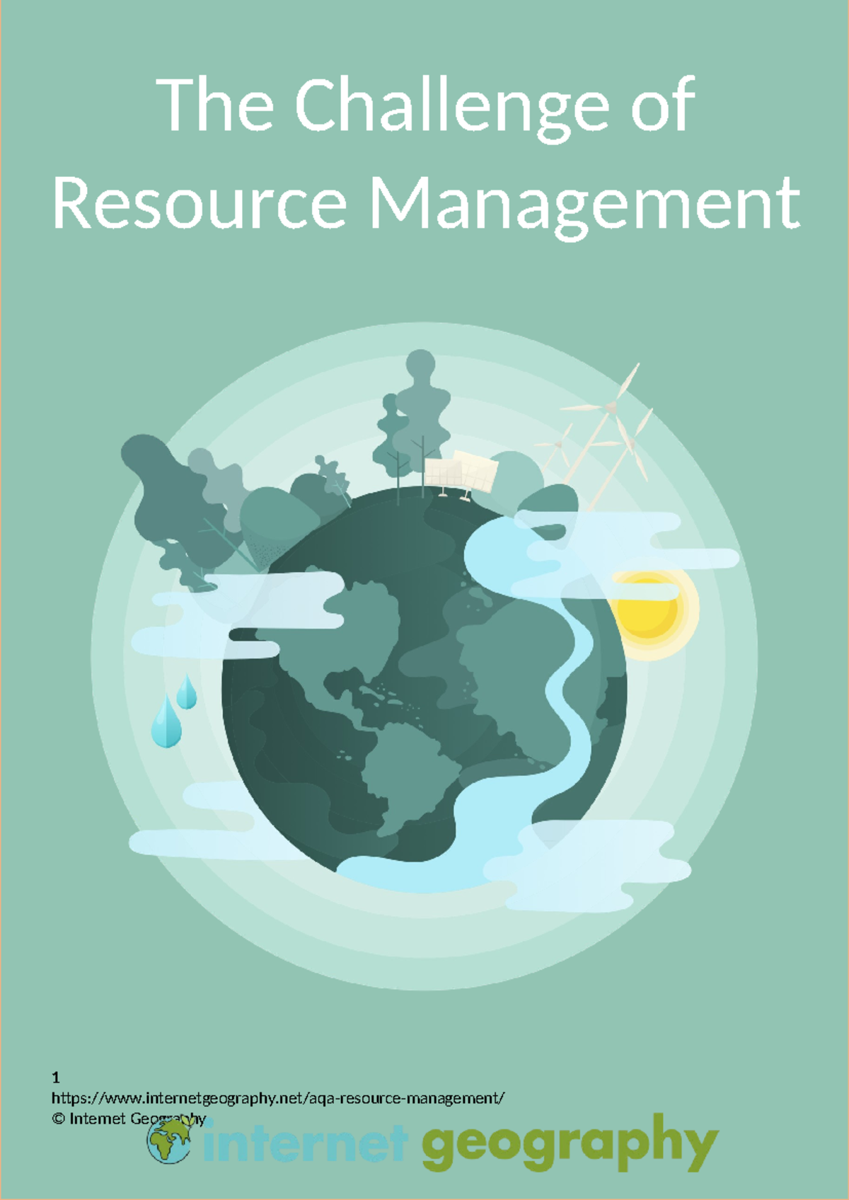 Section C - Resource Management - 1 internetgeography/aqa-resource ...