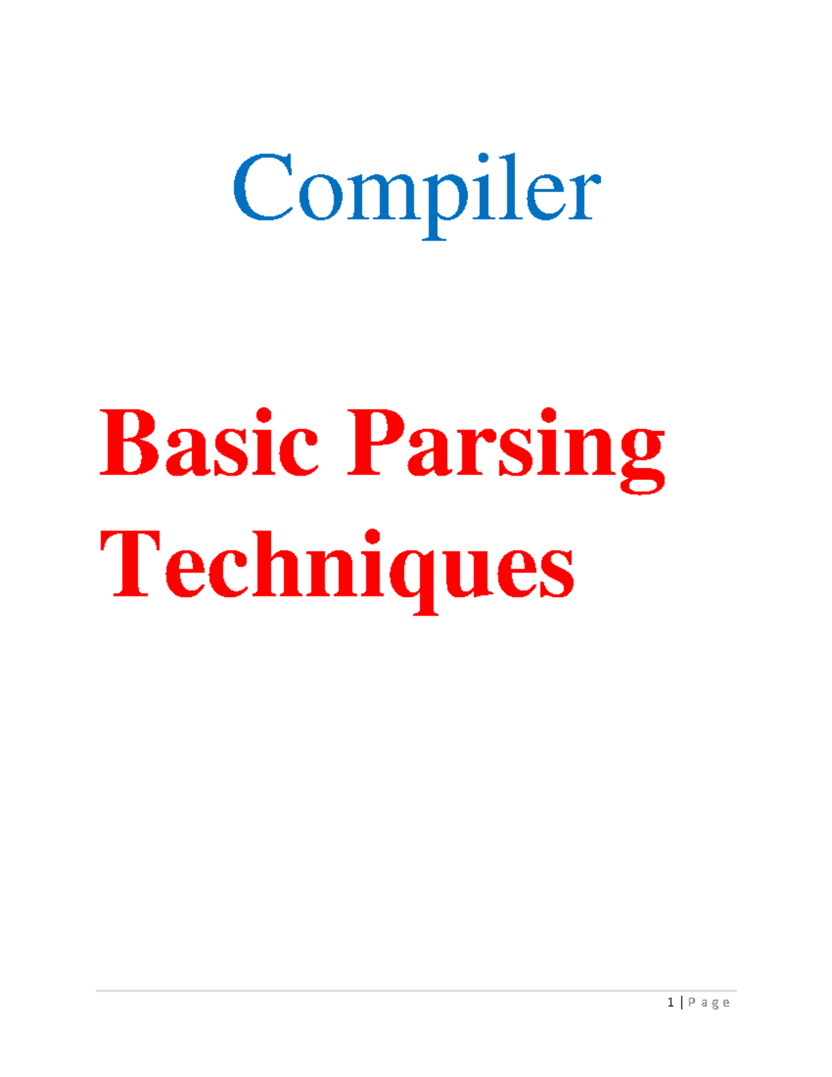 5 Basic Parsing Techniques - Compiler Basic Parsing Techniques What is ... 5 Basic Parsing Techniques - Compiler Basic Parsing Techniques What is ...