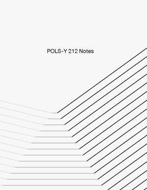 POLS-Y 212 Reading Log - Isaac - Professor Jeff Isaac POLS-Y 212 ...