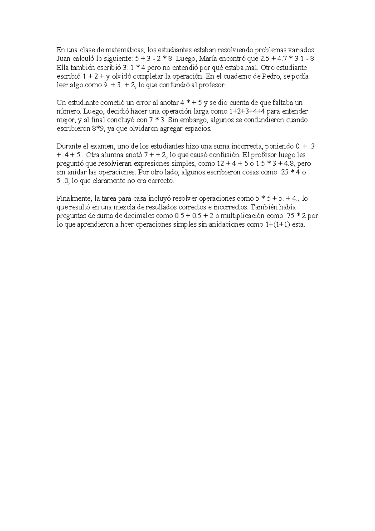 Formulas matematicas basicas - En una clase de matemáticas, los ...