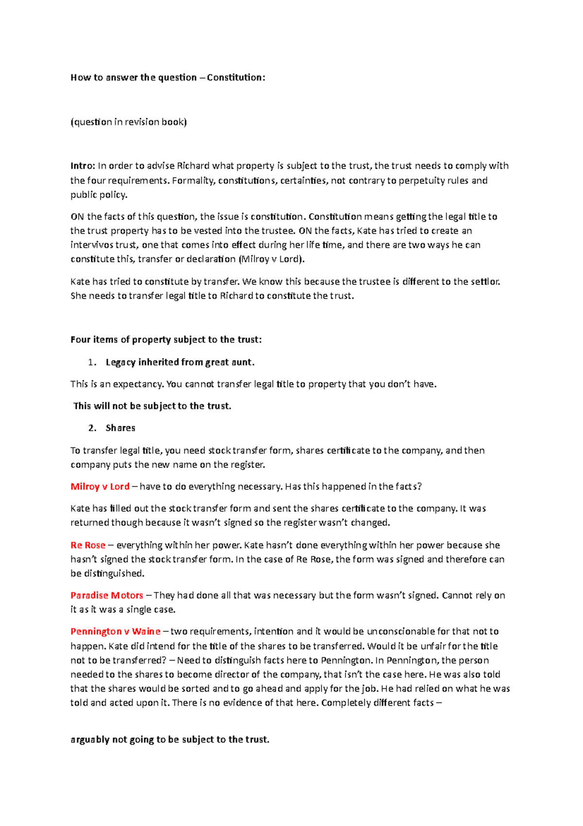 How to answer the question - constitution - How to answer the question ...