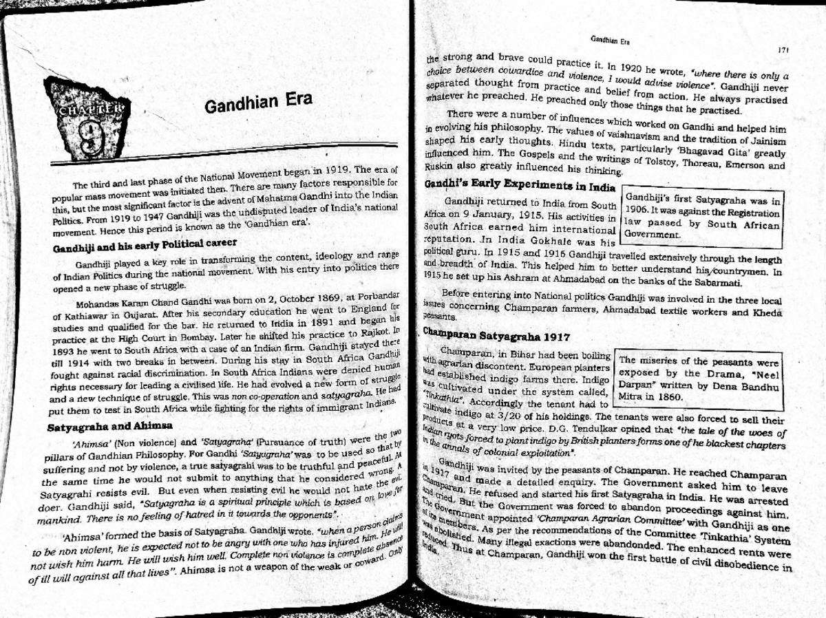 Gandhian era - Indian History I (Elective) - Studocu