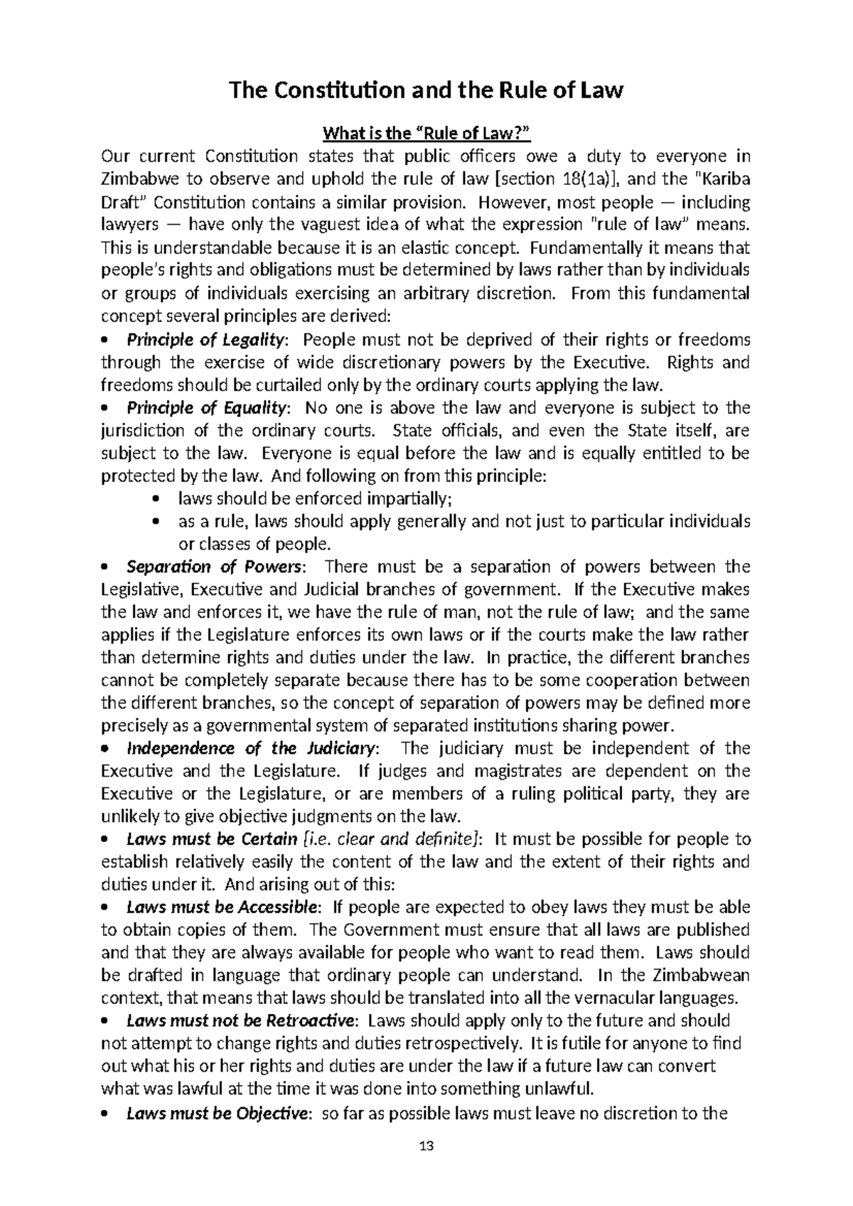 4. The Constitution and the Rule of Law - The Constitution and the Rule ...