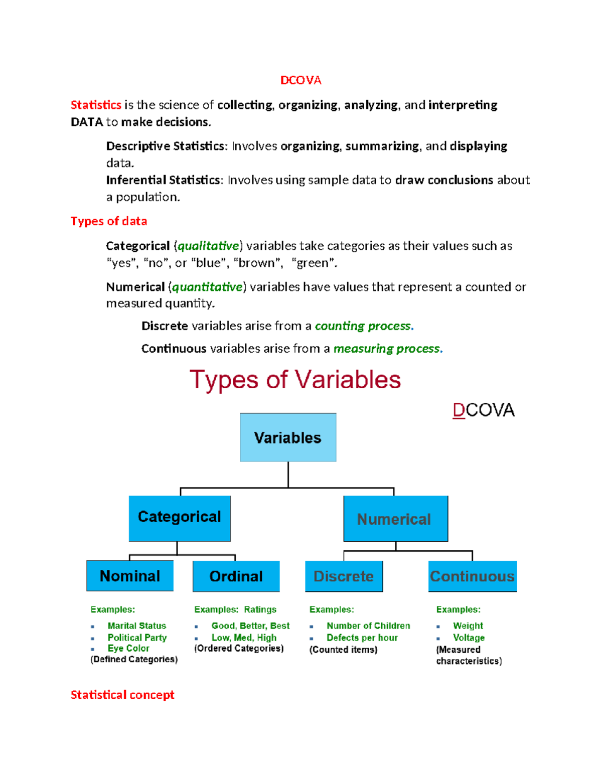 Chap1+2mas - DCOVA Statistics is the science of collecting, organizing ...