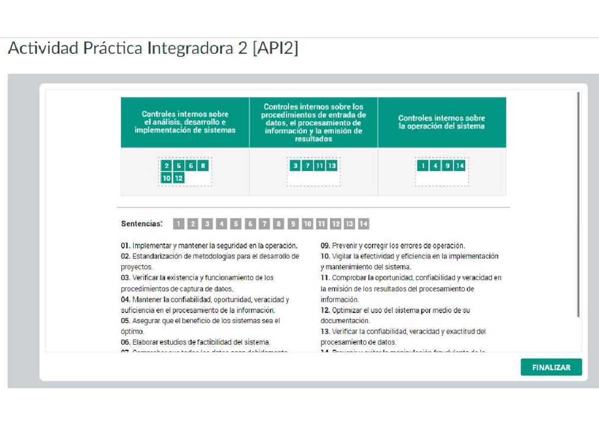 API 2 Auditoria en Sistemas - Auditoría de Sistemas - Studocu