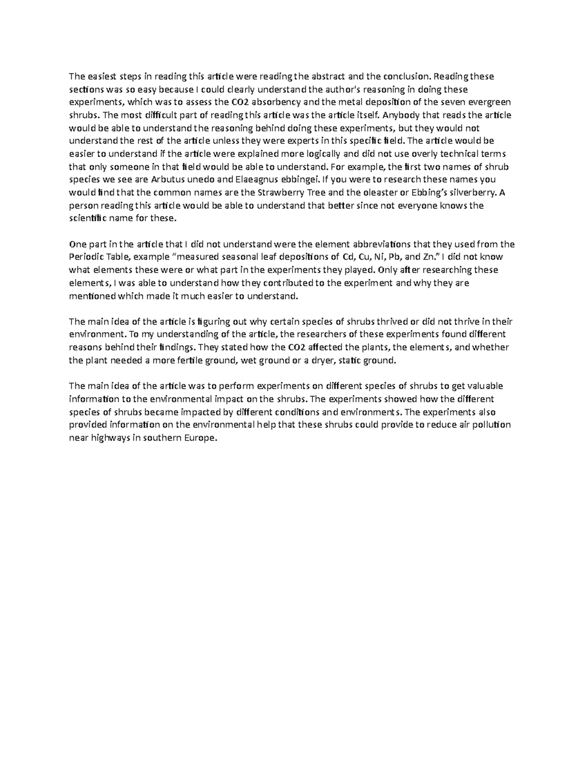 2 1 Short Response The Easiest Steps In Reading This Article Were