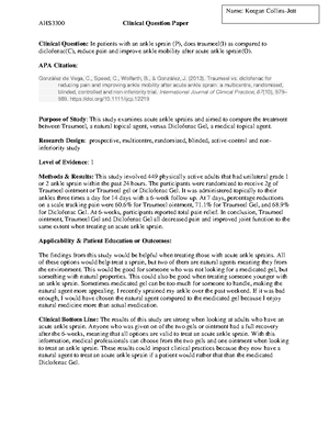 Clinical Question Paper Template-5 - AHS3300 Clinical Question Paper ...