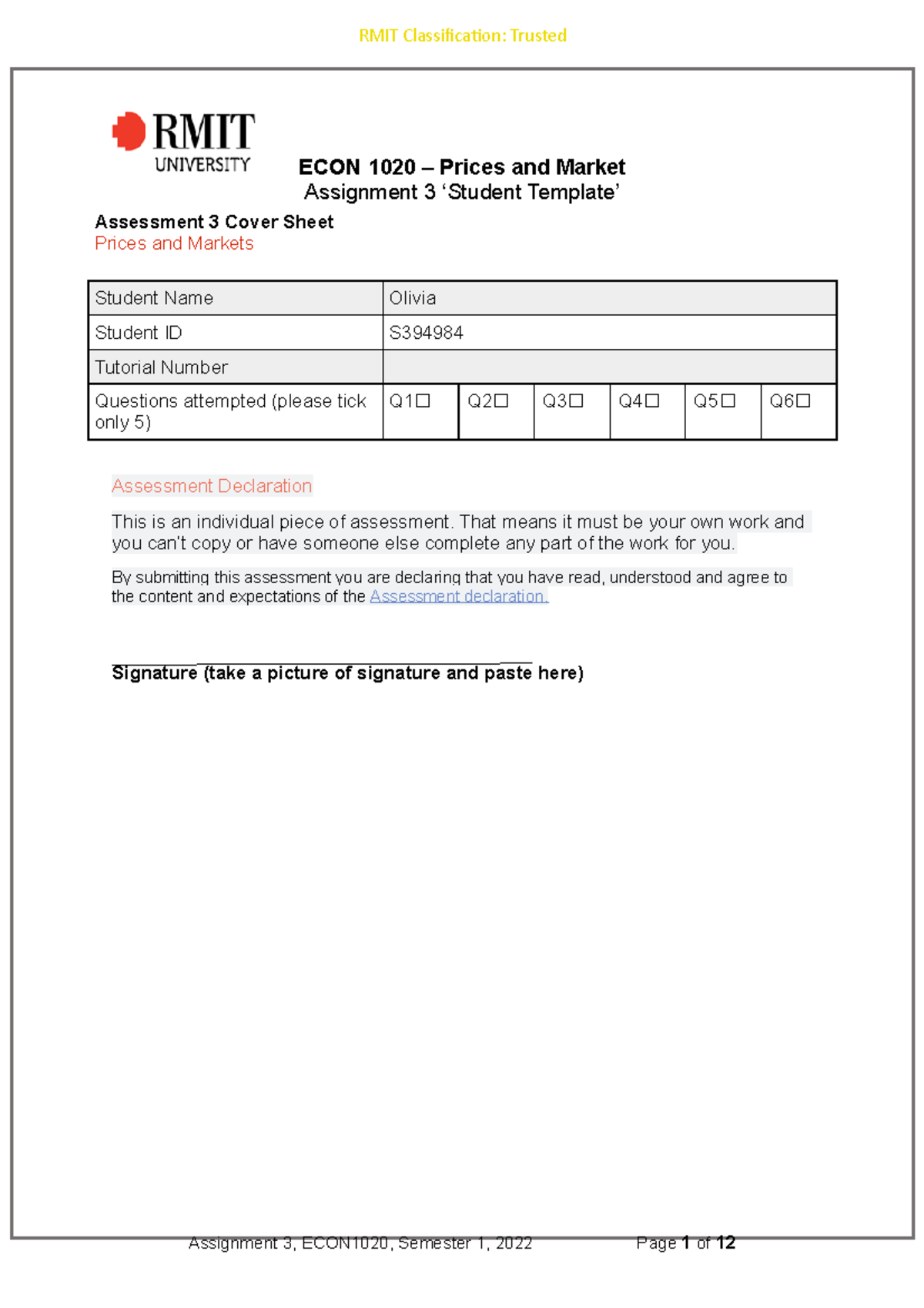 Assignment 3 S12022(ECON1020)Student Template-ccf40f6b-b198-4e8d-8af1-c152ae540f51 (3) - ECON ...