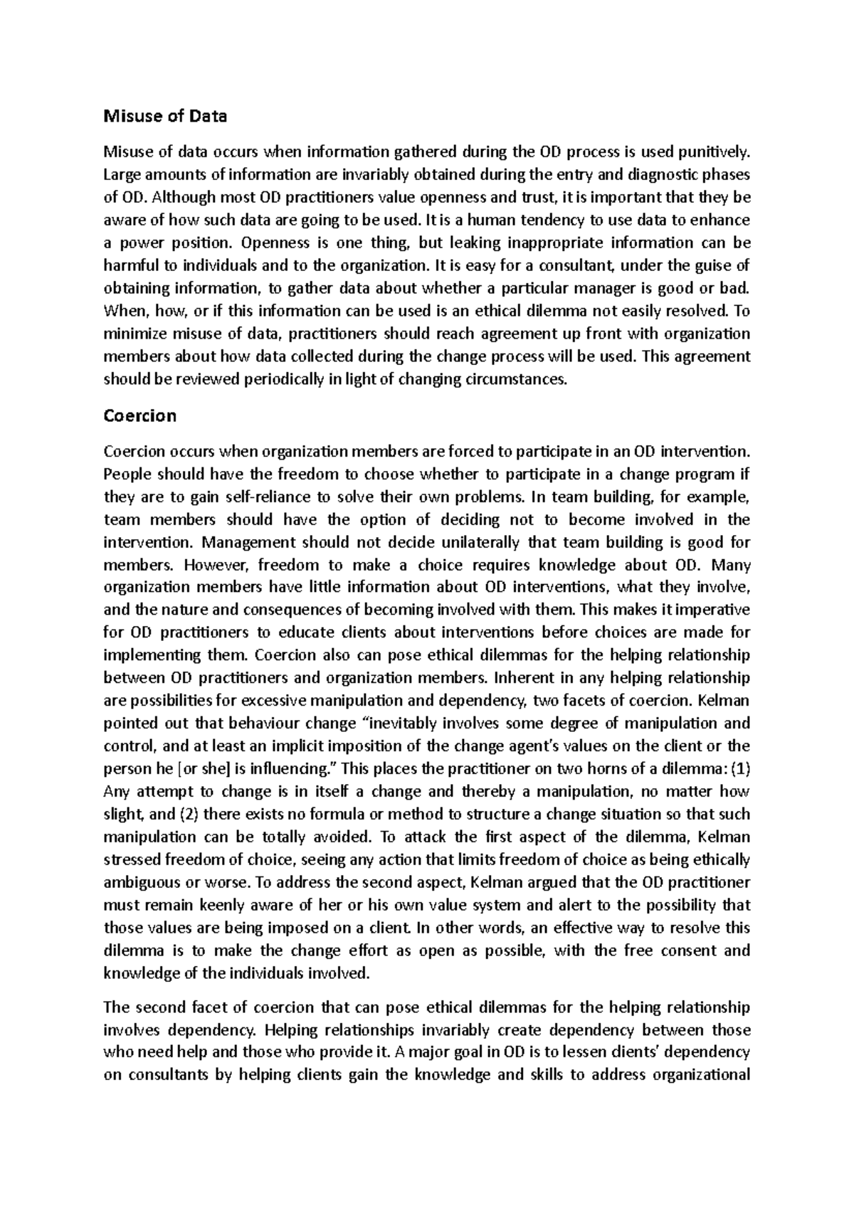 Misuse of Data - Misuse of Data Misuse of data occurs when information ...