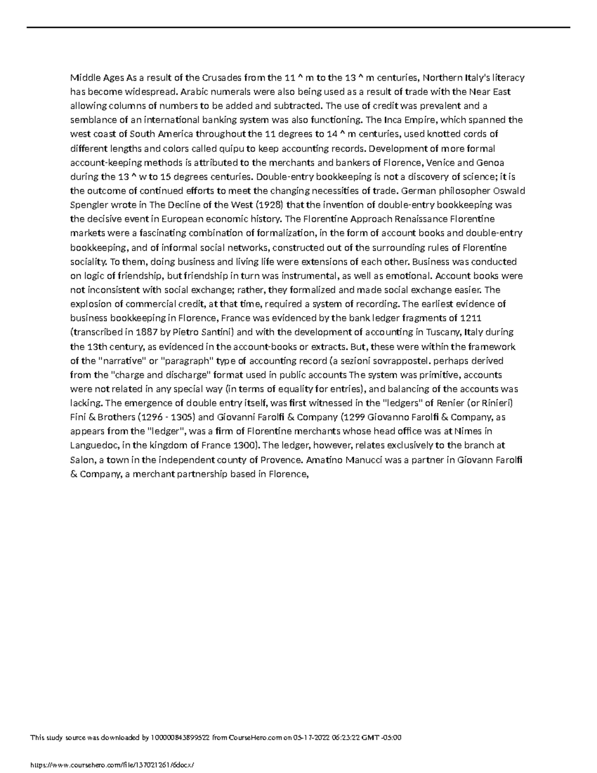 Chapter 2- Strategic cost accounting management - Middle Ages As a ...