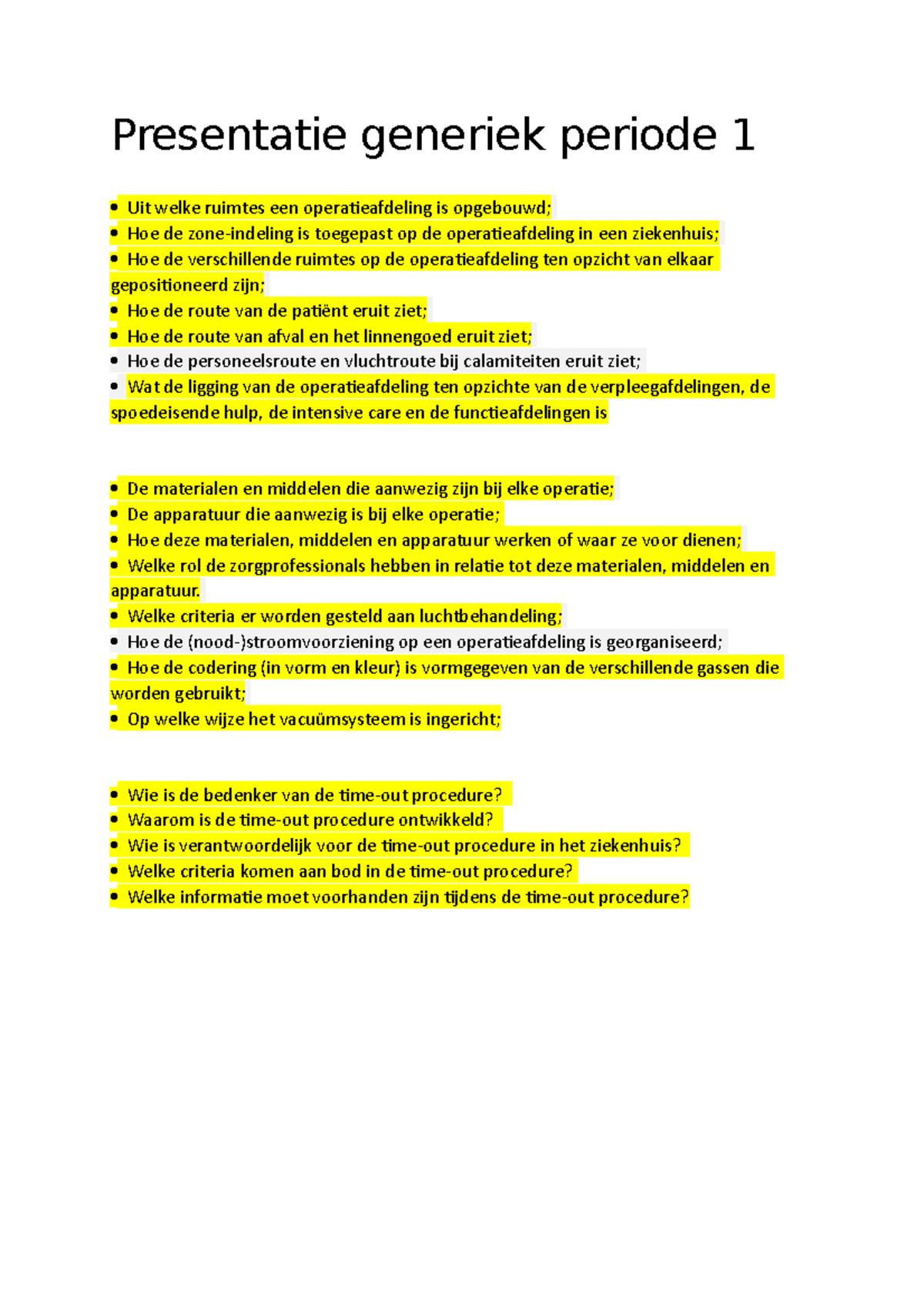 Presentatie generiek periode 1 - Welke criteria er worden gesteld aan ...