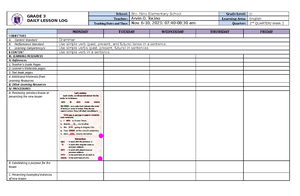 DLL Edukasyon sa Pagpapakatao 3 Q1 W1 - GRADE 3 DAILY LESSON LOG School ...