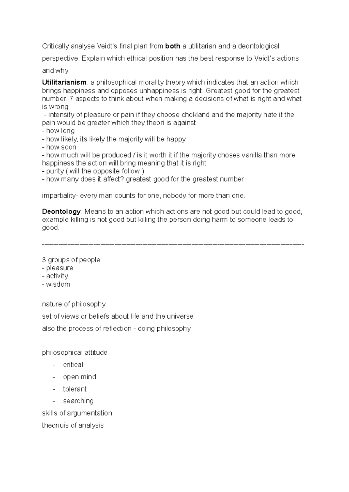 Filosofi Ethics - basic terms of simple philosophy - Critically analyse ...