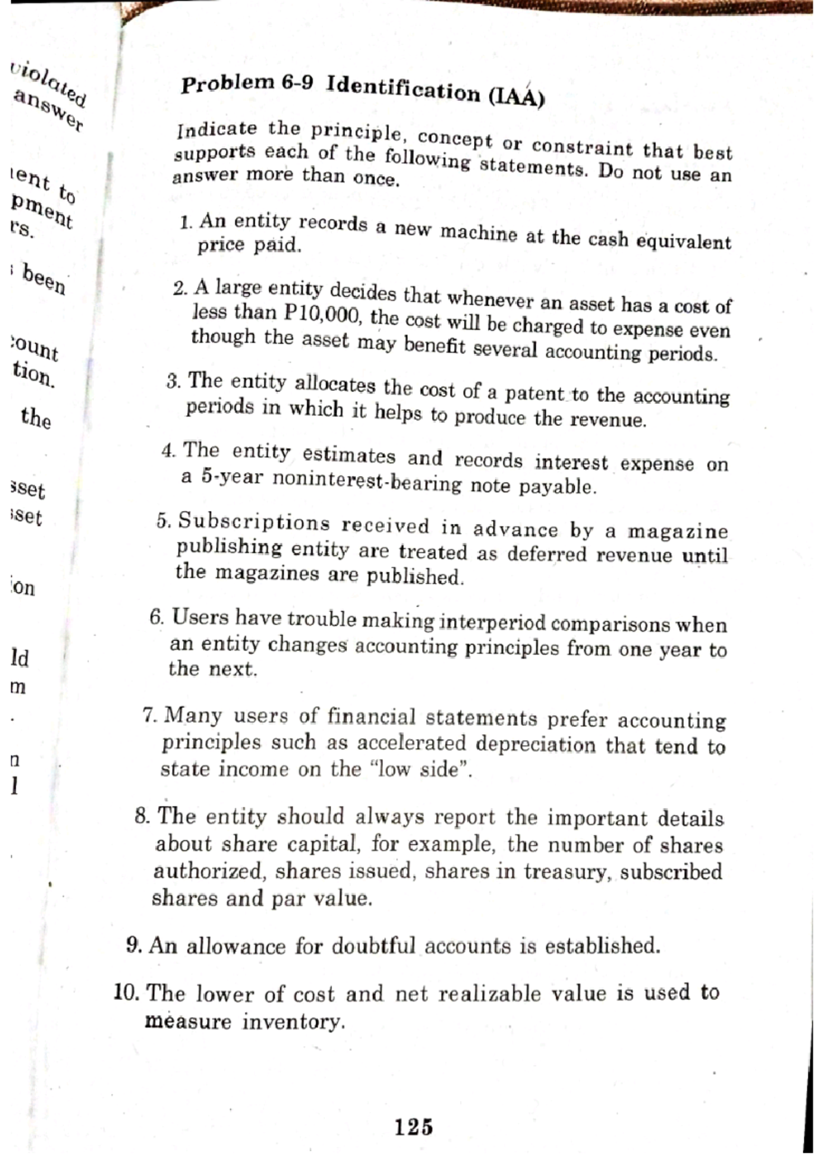 Valix Identification - Accountancy - Studocu