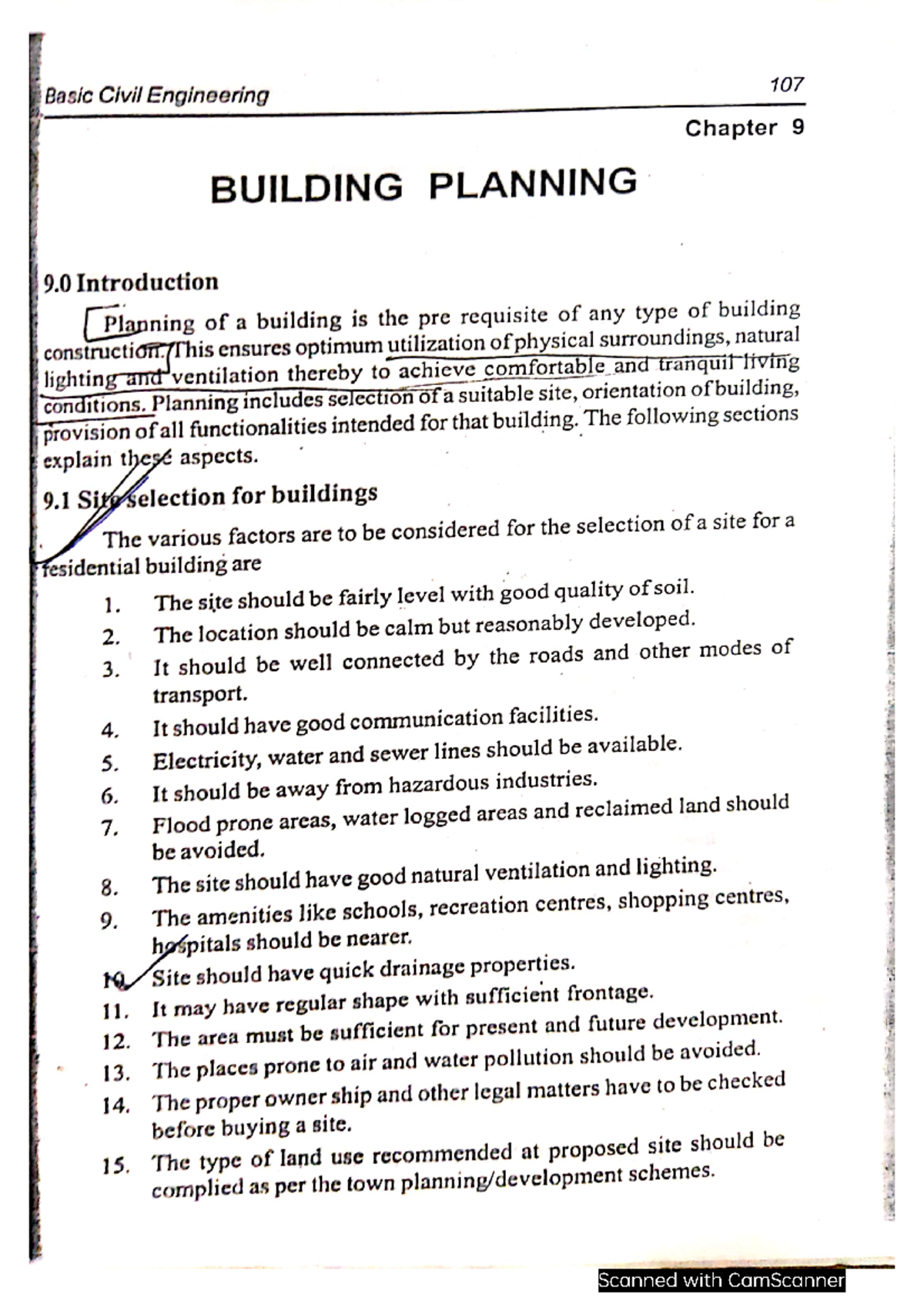 Building planning - Basics of Civil Engineering - Studocu