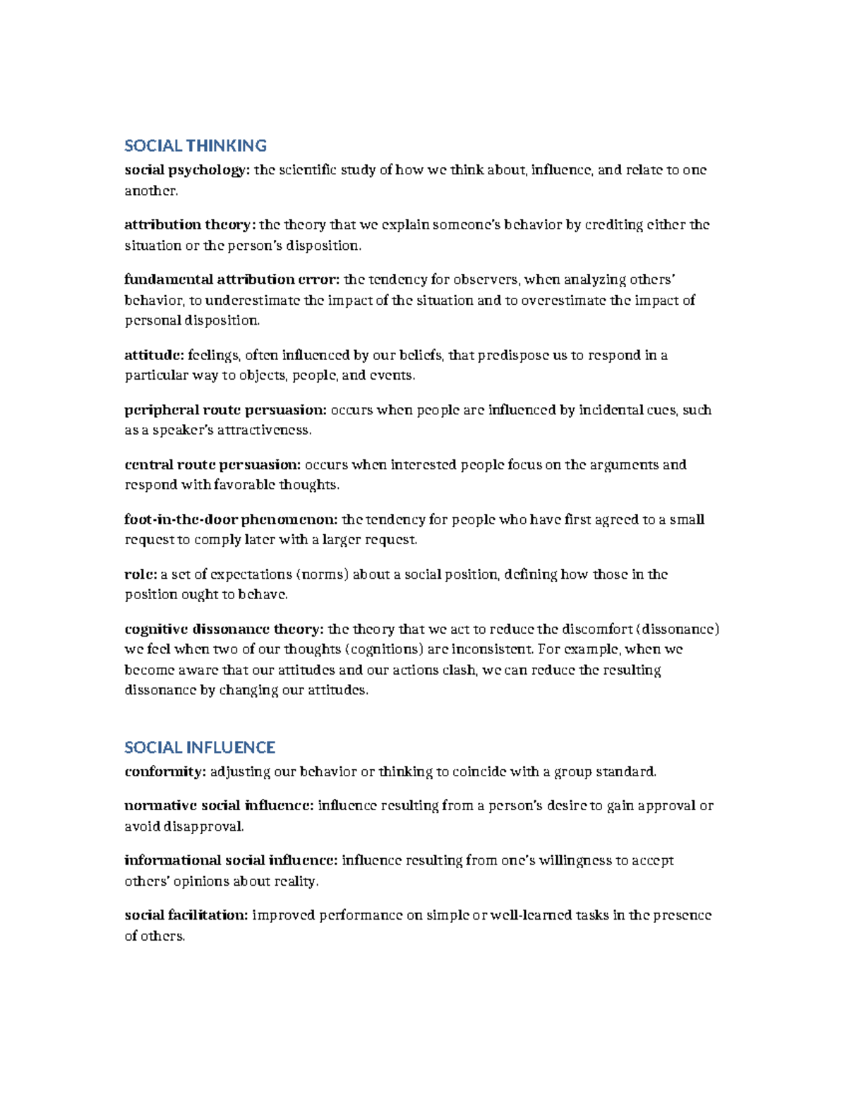 Social Psychology Terms and Definitions - SOCIAL THINKING social ...