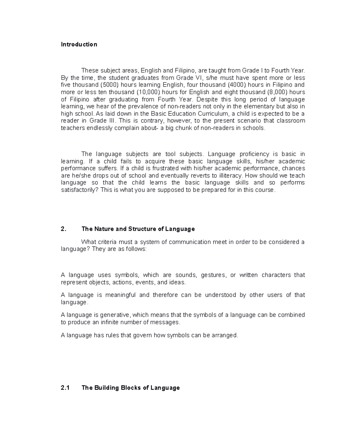 Principles and Methods of Teaching 11 - Introduction These subject ...