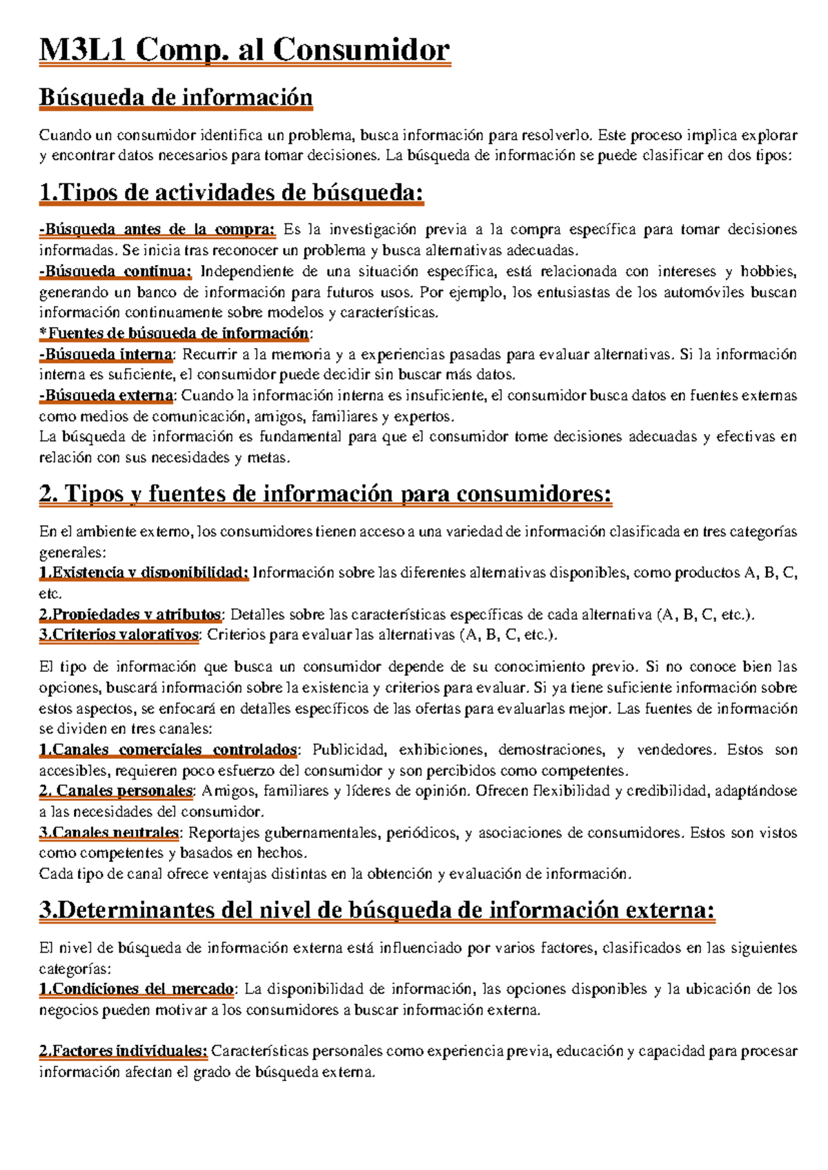 M3YM4 Comp. al Consumidor - M3L1 Comp. al Consumidor Búsqueda de información Cuando un ...