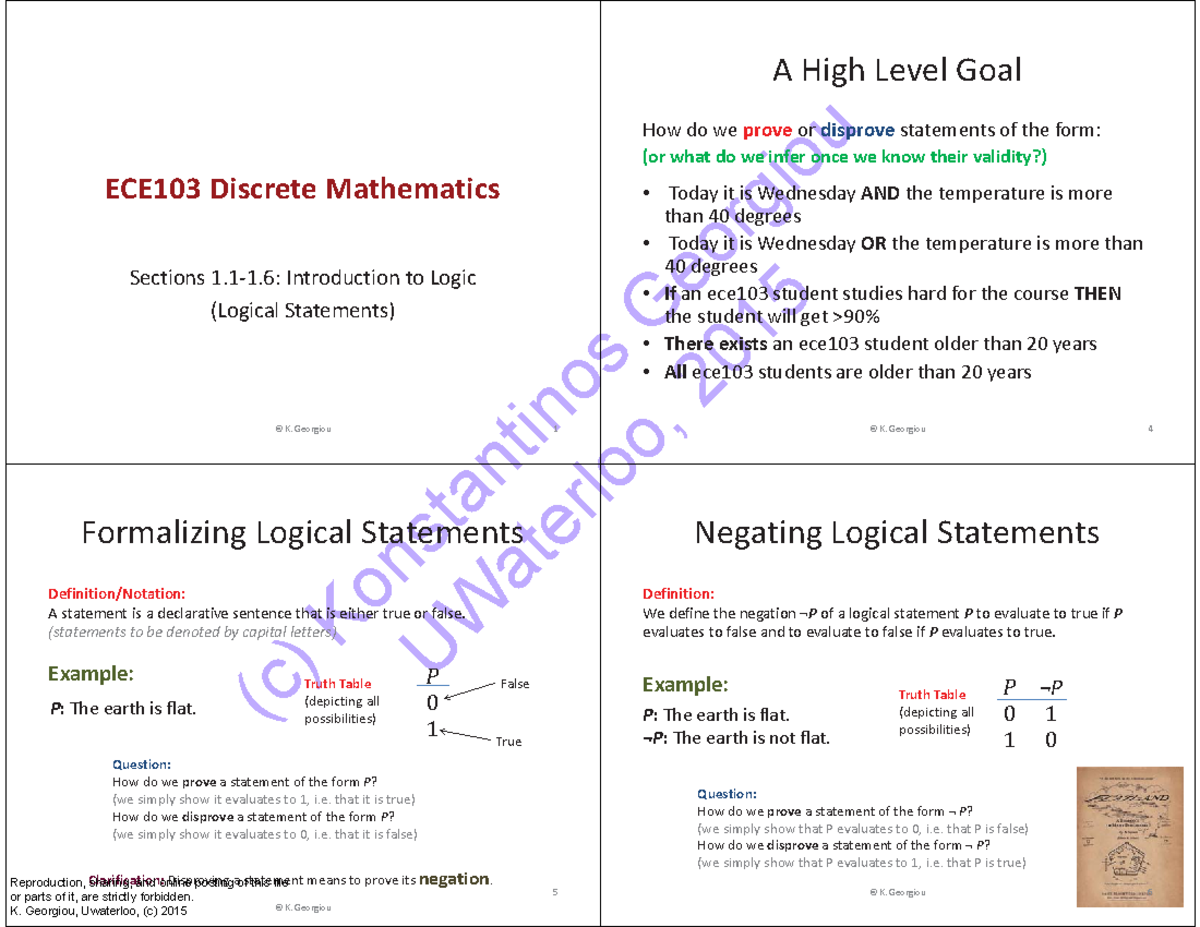 Lecture_Notes_all - (c) Konstantinos Georgiou UWaterloo, 2015 ECE103 ...