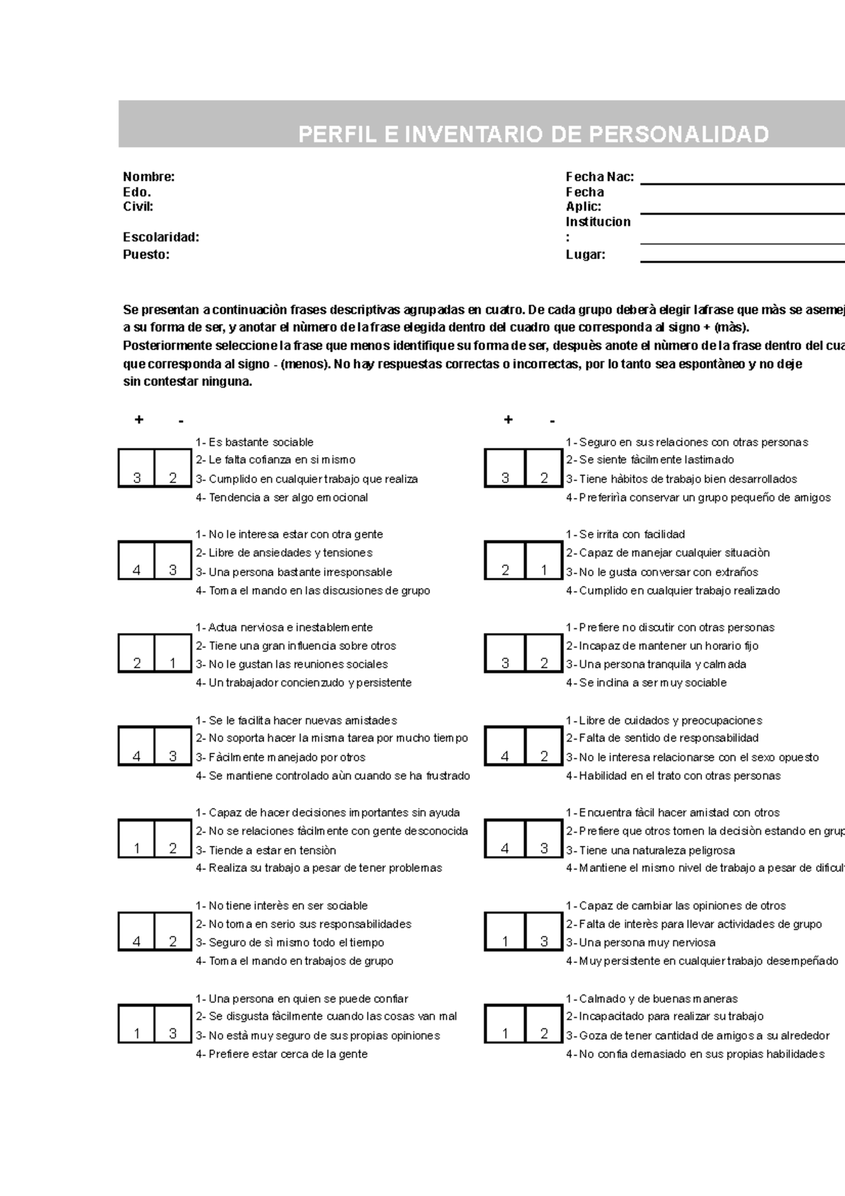 362277638 Cuadernillo Test de Gordon Perfil e Inventario de ...