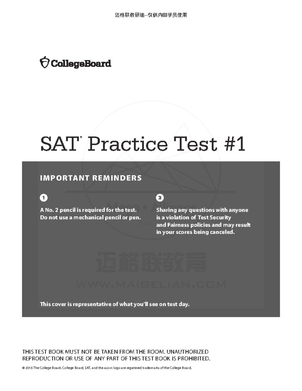 MATH1003-Assignment 1 - IMPORTANT REMINDERS SAT ® Practice Test ...