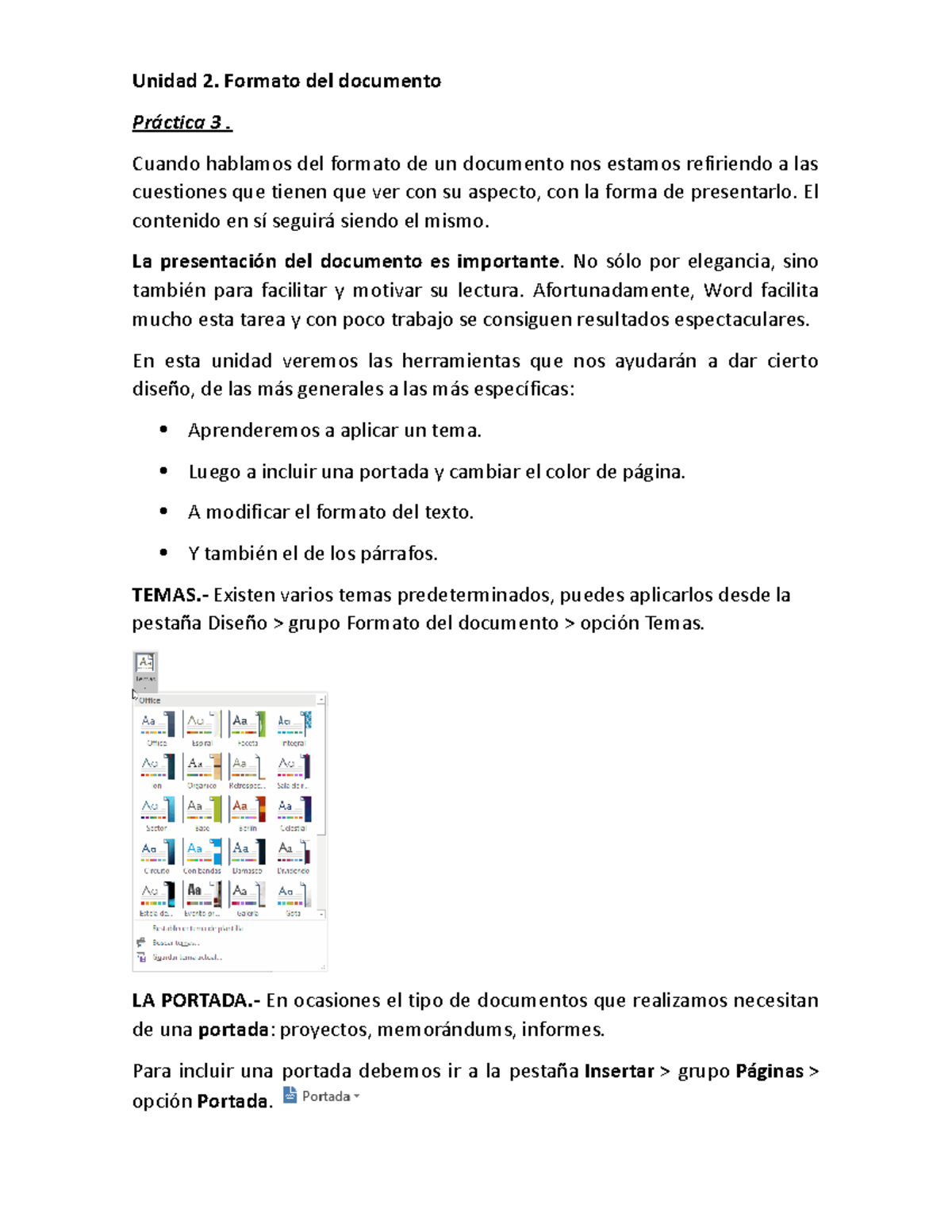 Unidad 2.- Formato del documento - Unidad 2. Formato del documento ...