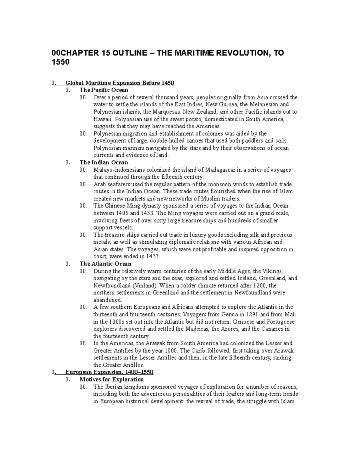 Chapter 15 Outline The Maritime Revolution - 00 CHAPTER 15 OUTLINE ...