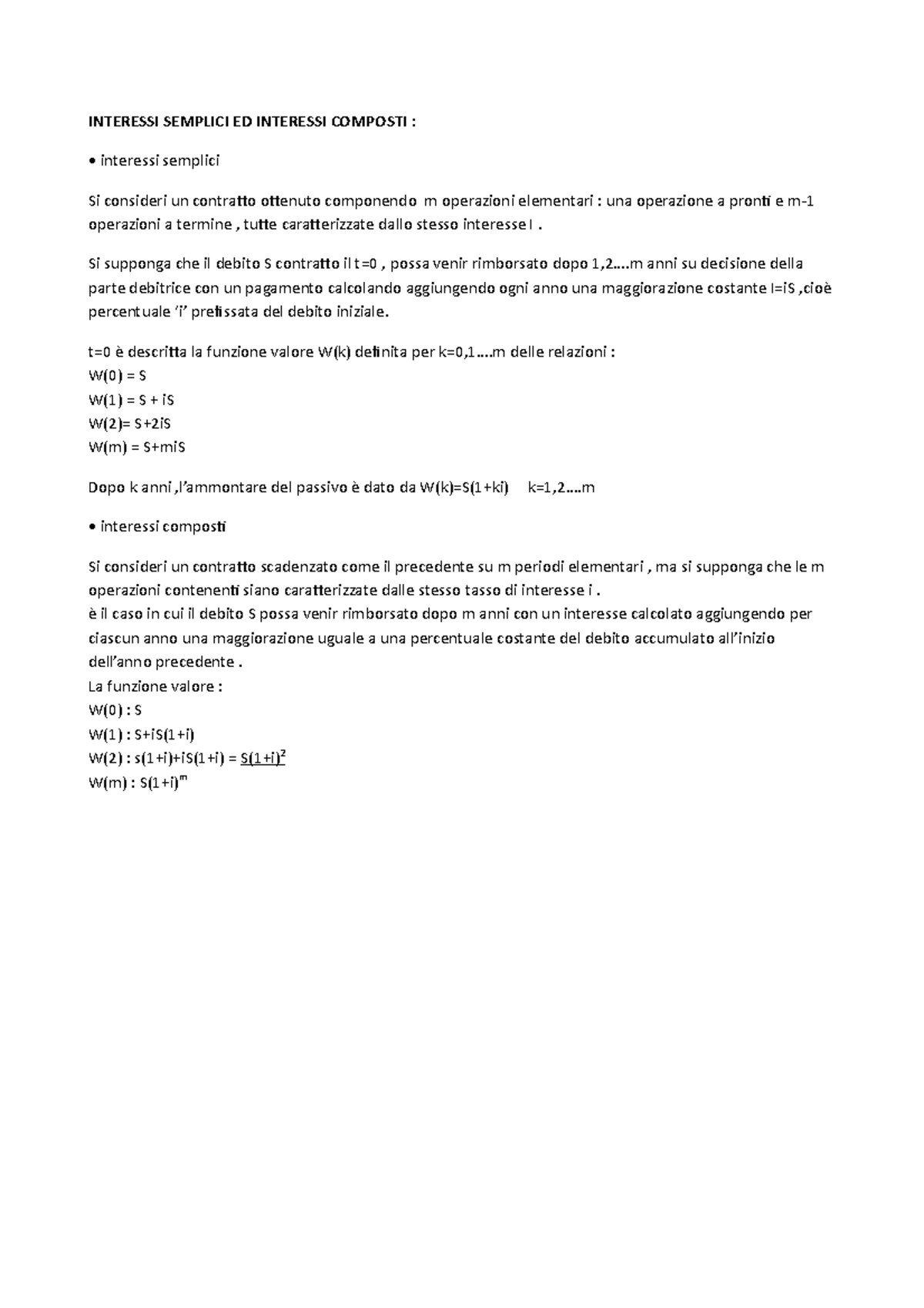 1 Interessi Semplici ED Interessi Composti - INTERESSI SEMPLICI ED ...
