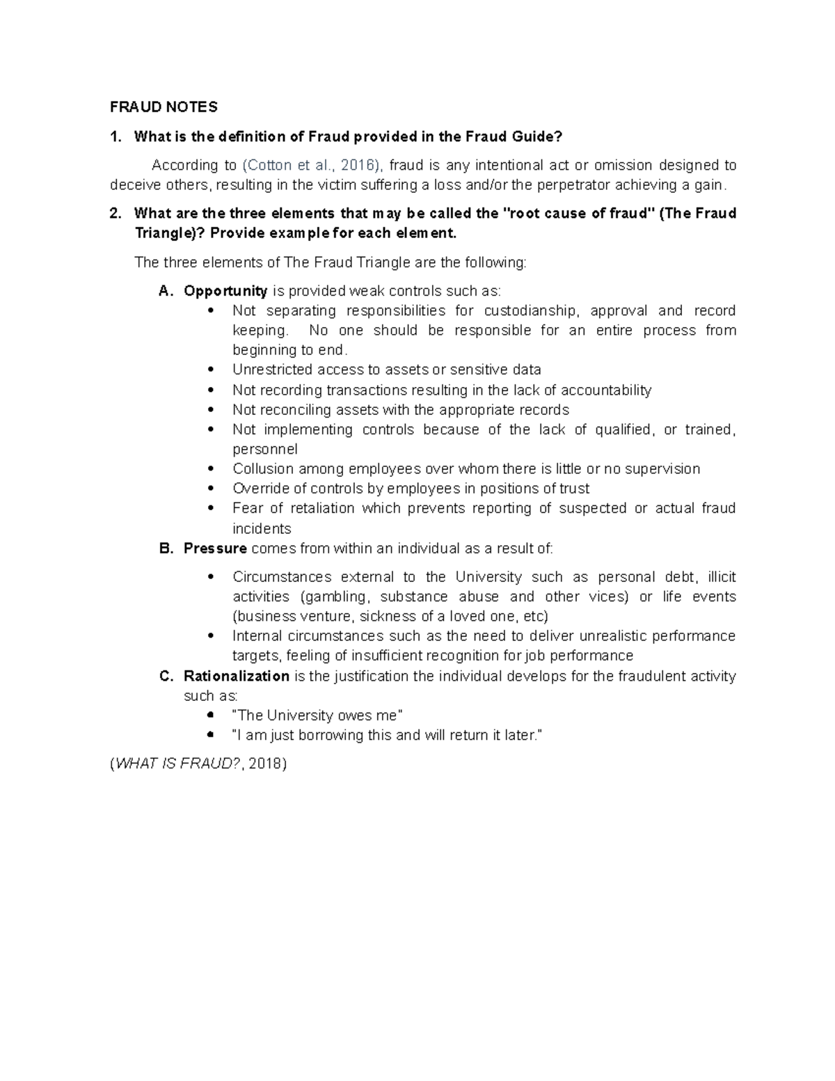 Fraud Lecture Notes - Accountancy - Studocu